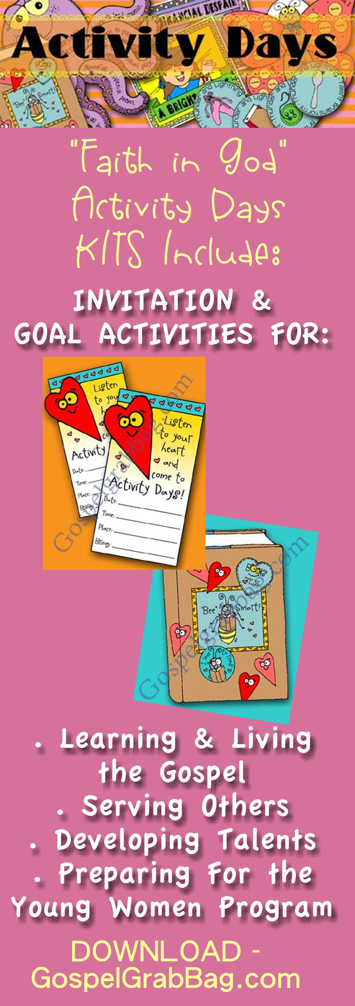 Faith in God ACTIVITY DAYS Kits include an invitation and one or more ...