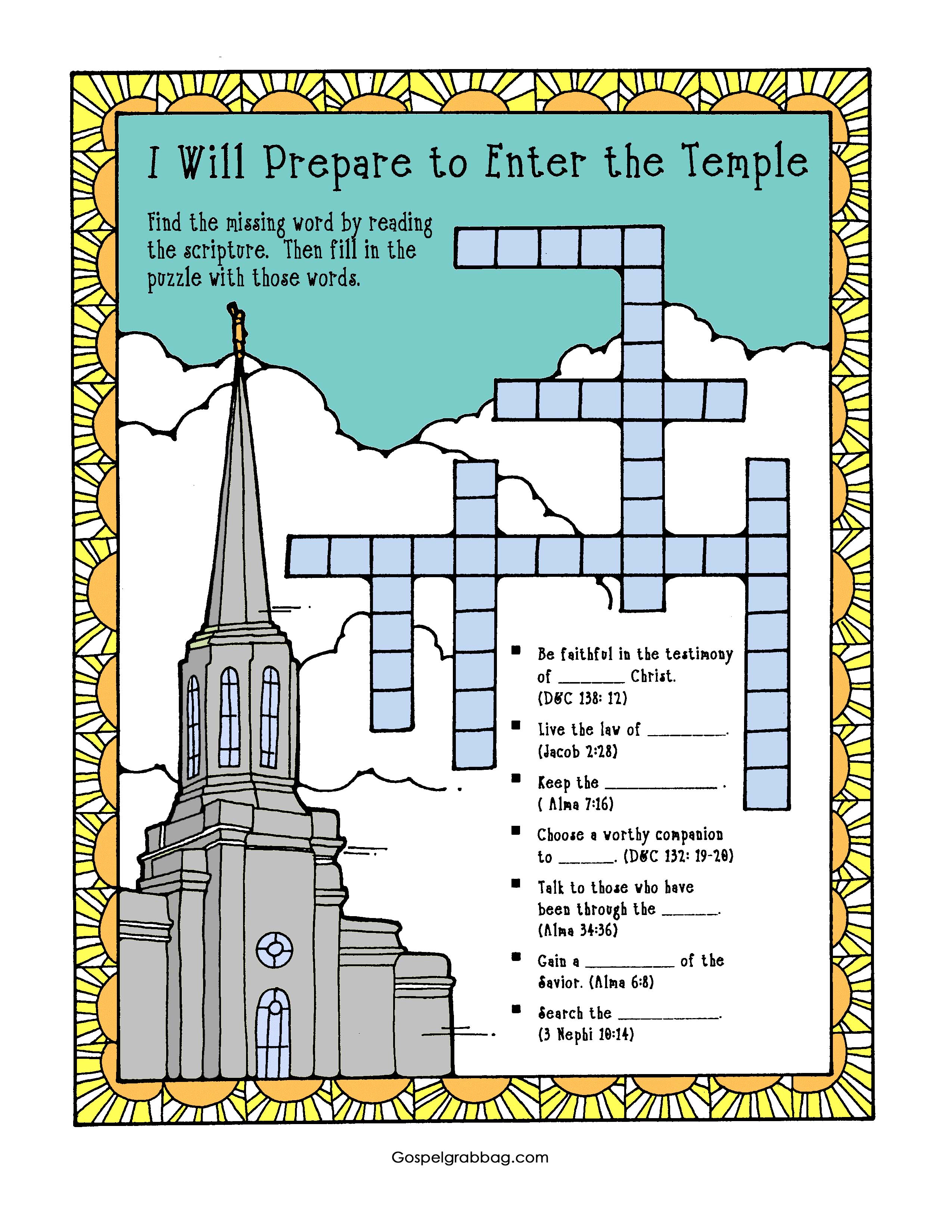 Temple: Preparing to Attend the Temple - Gospel Grab Bag