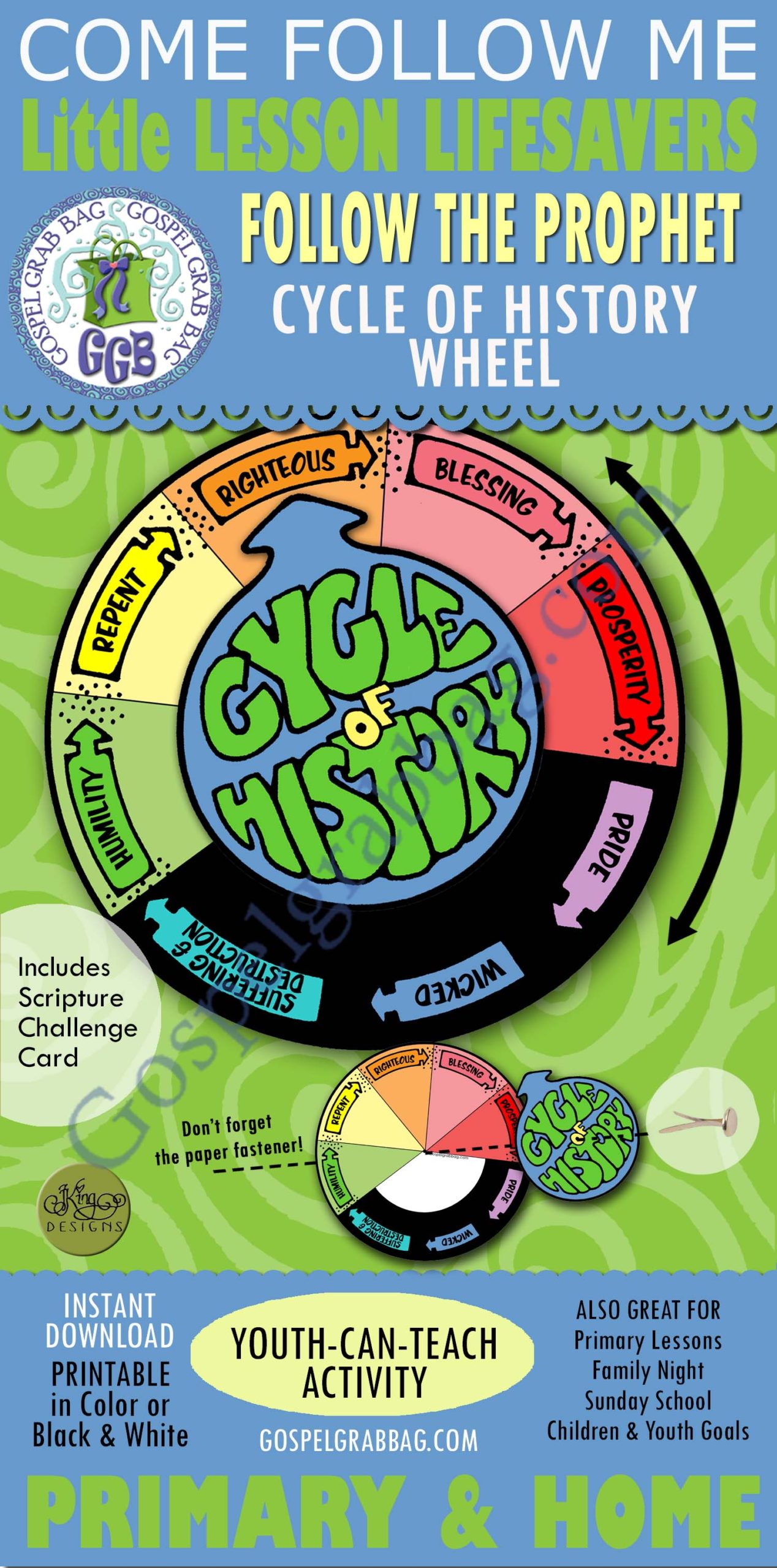 FOLLOW THE PROPHET Activity: CYCLE OF HISTORY WHEEL - Book of Mormon ...