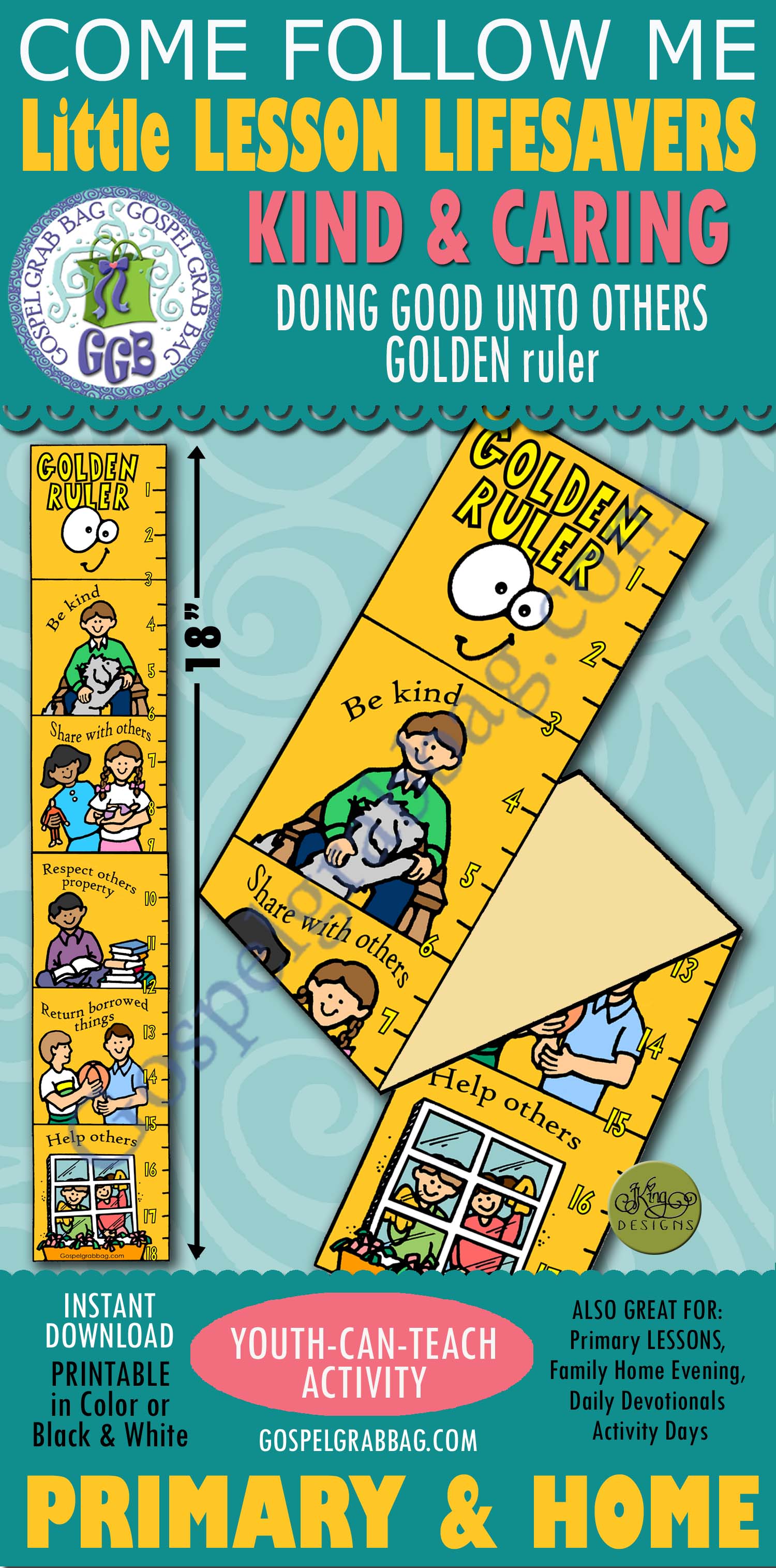 KINDNESS Little Lesson Lifesaver Activity: Golden Ruler - Do unto ...