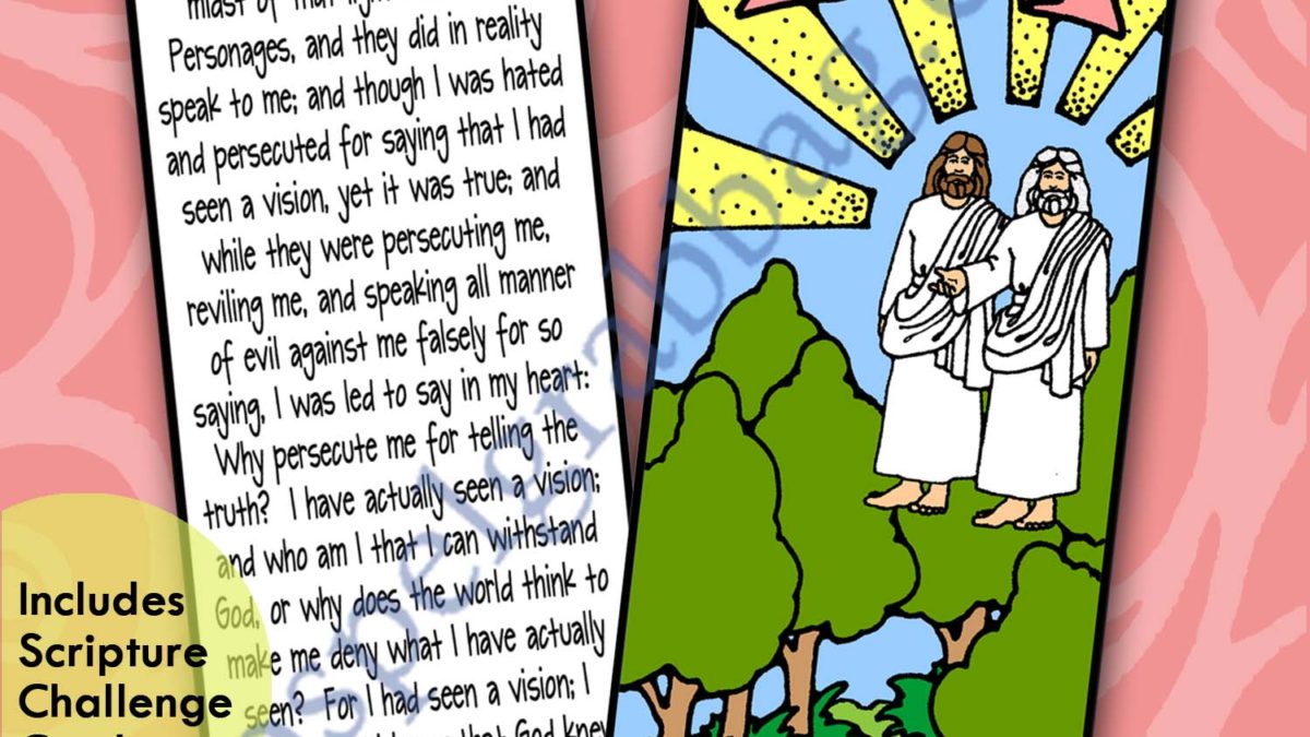 FIRST VISION Activity: First Vision Testimony bookmark - Gospel Grab Bag