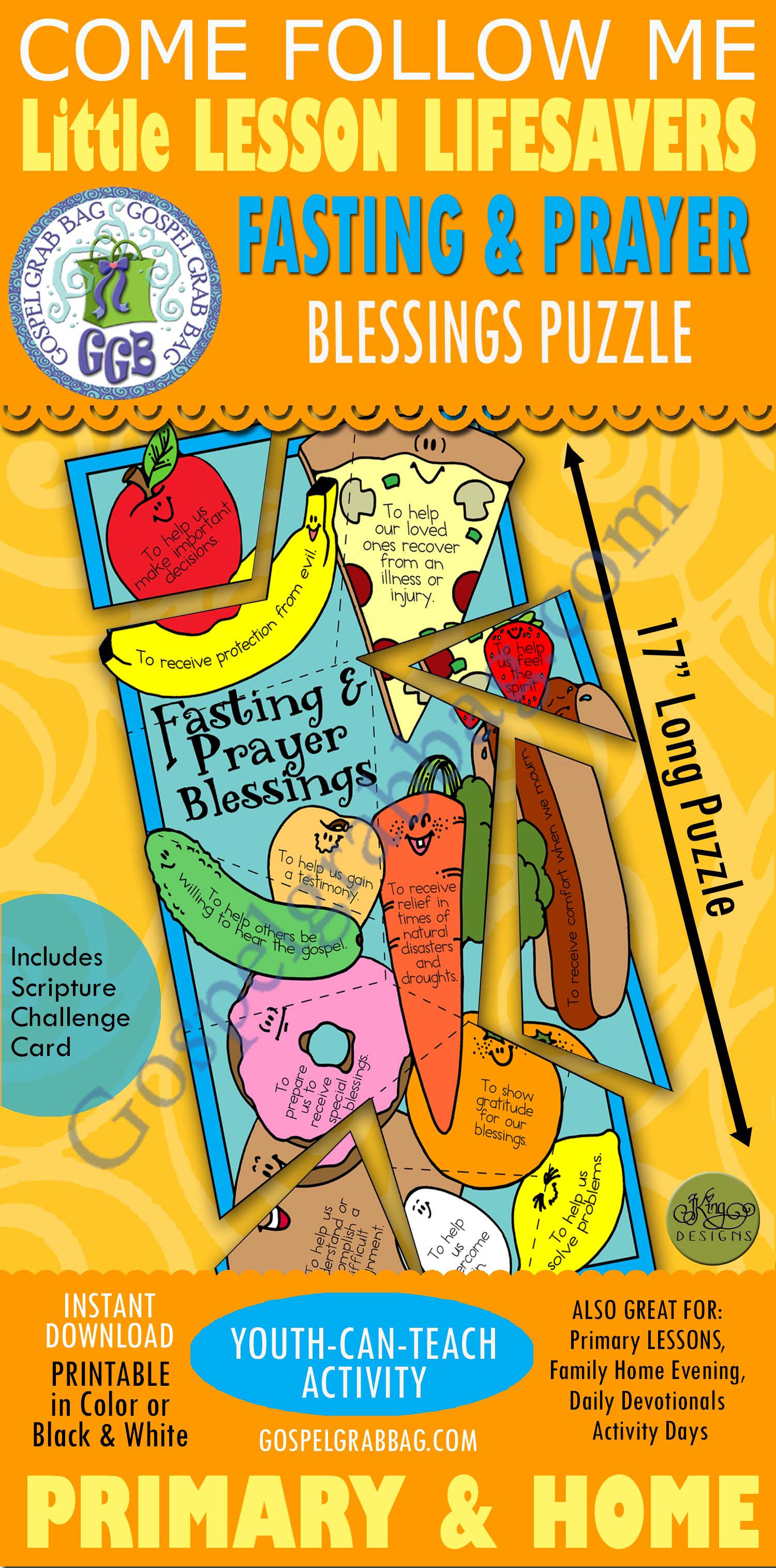 FASTING Activity: Fasting and Prayer Blessings (pizza puzzle) for COME ...