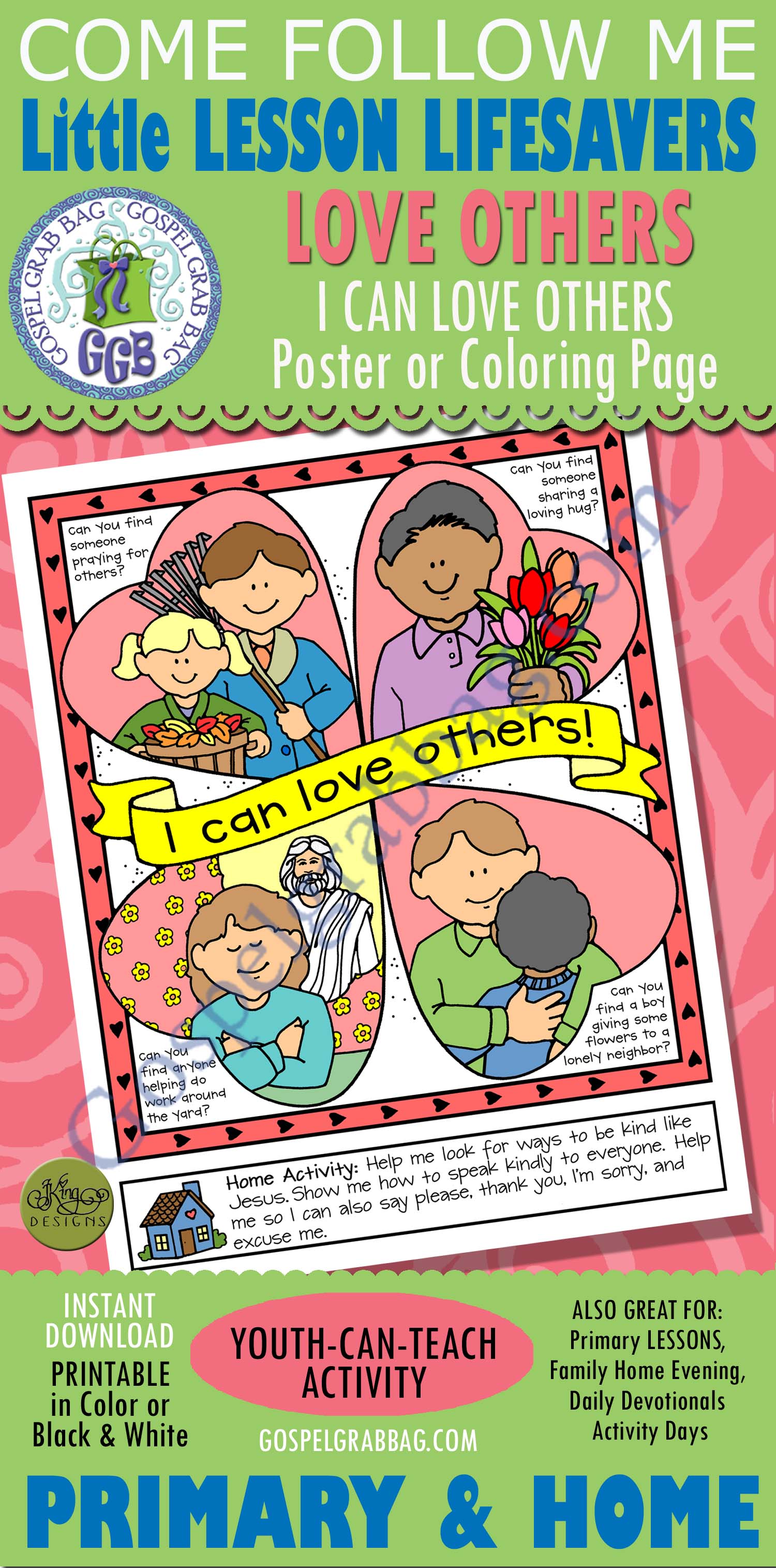 LOVE OTHERS Activity: Love Others Poster or Coloring Page - Gospel Grab Bag