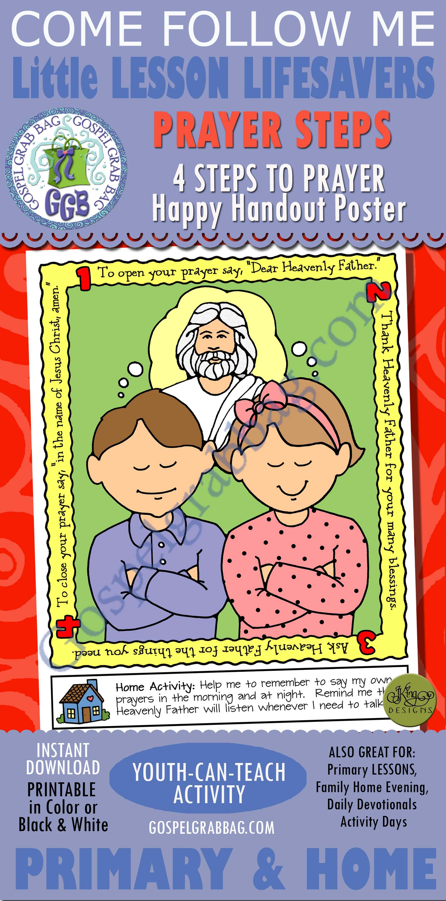 Prayer: Primary Lesson Helps, Sunbeam Lesson 3 - I Can Pray to Heavenly ...