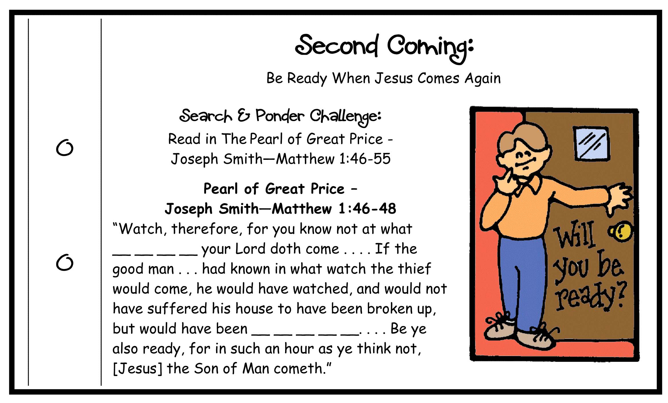 SECOND COMING Activity: Be Ready When Jesus Christ Comes Again (Second ...