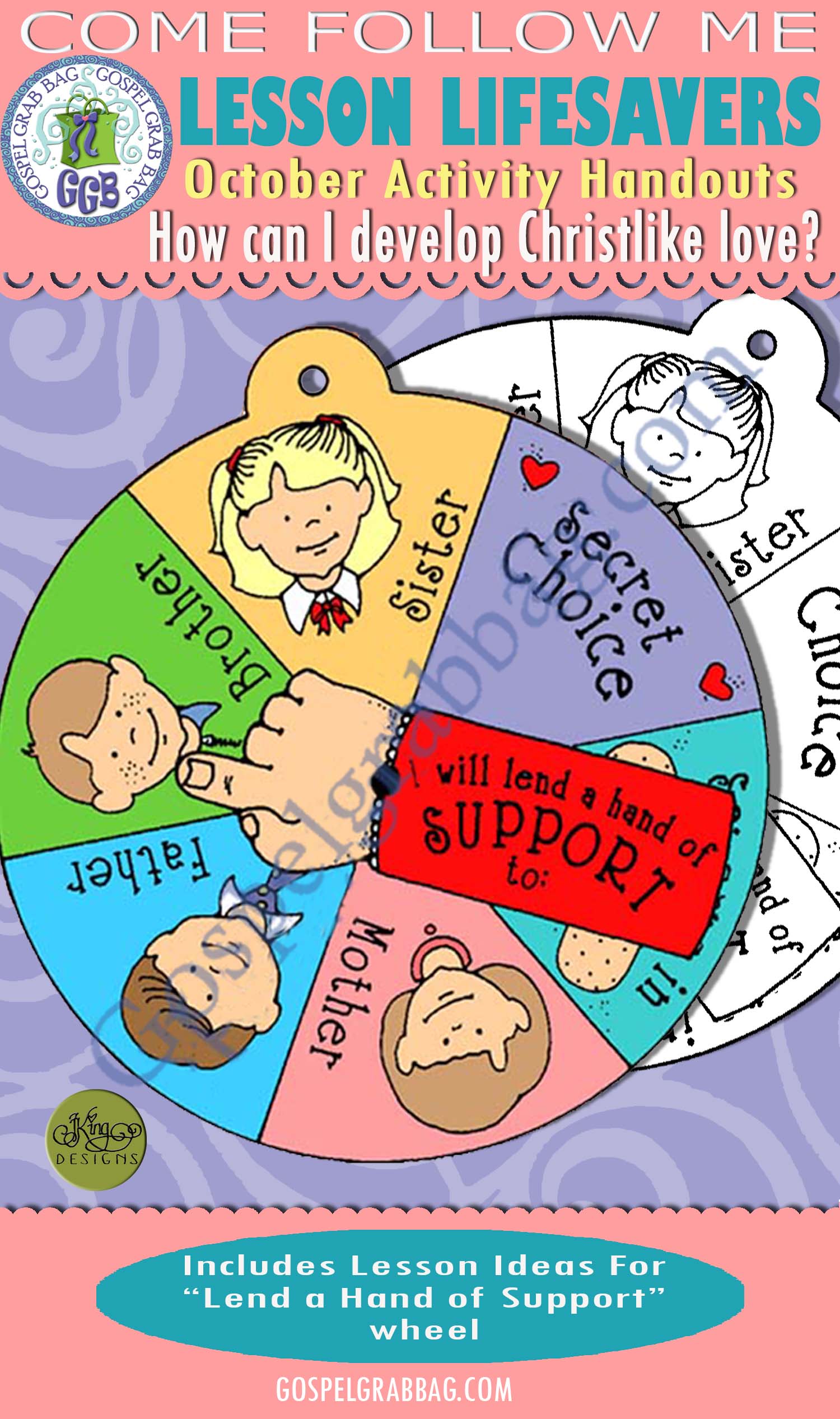 Family Love: LDS Lesson Activity – Lend a Hand of Support wheel – “How ...