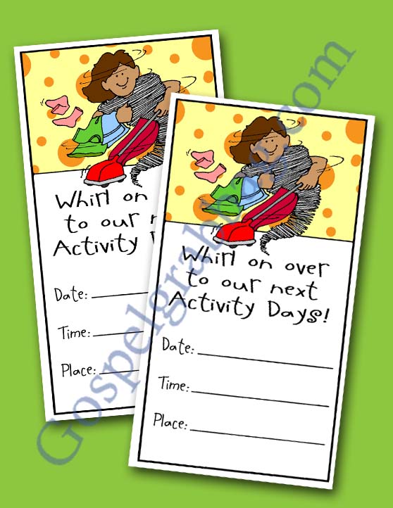 Activity Card For Invitation