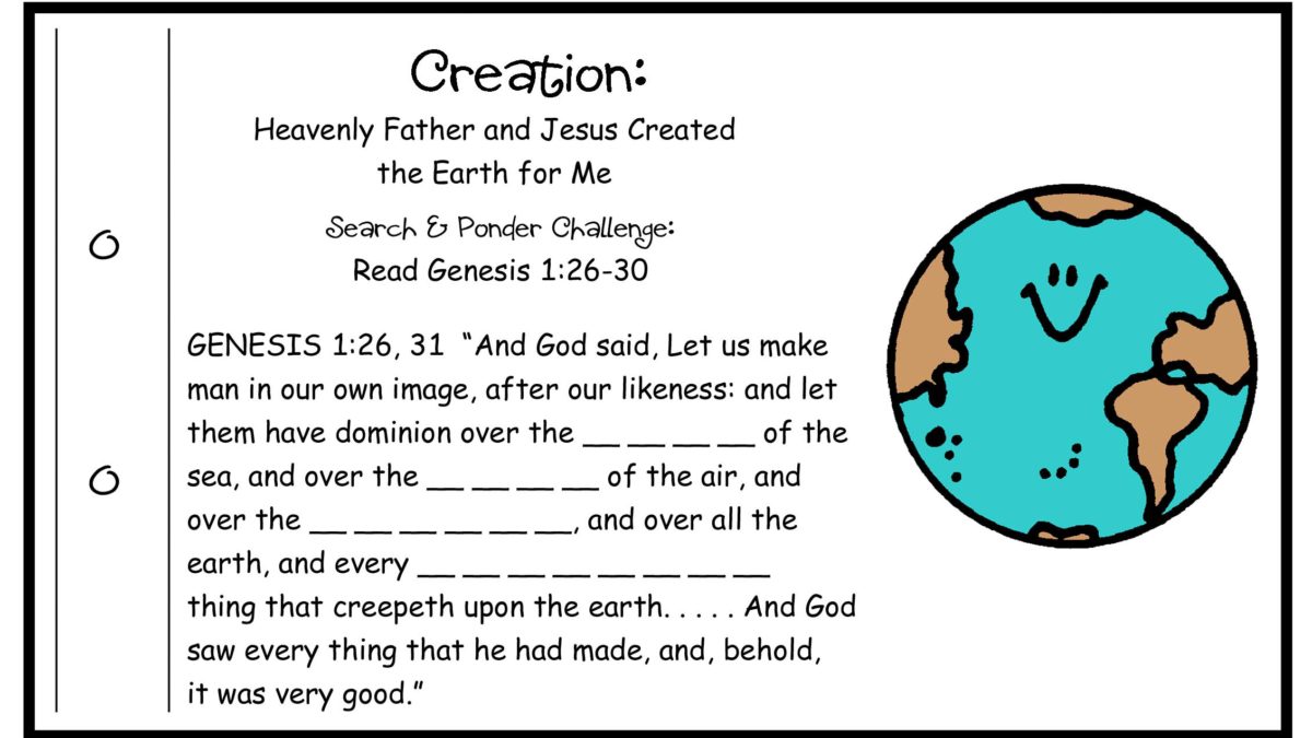 CREATION Search and Ponder Scripture Card - Gospel Grab Bag