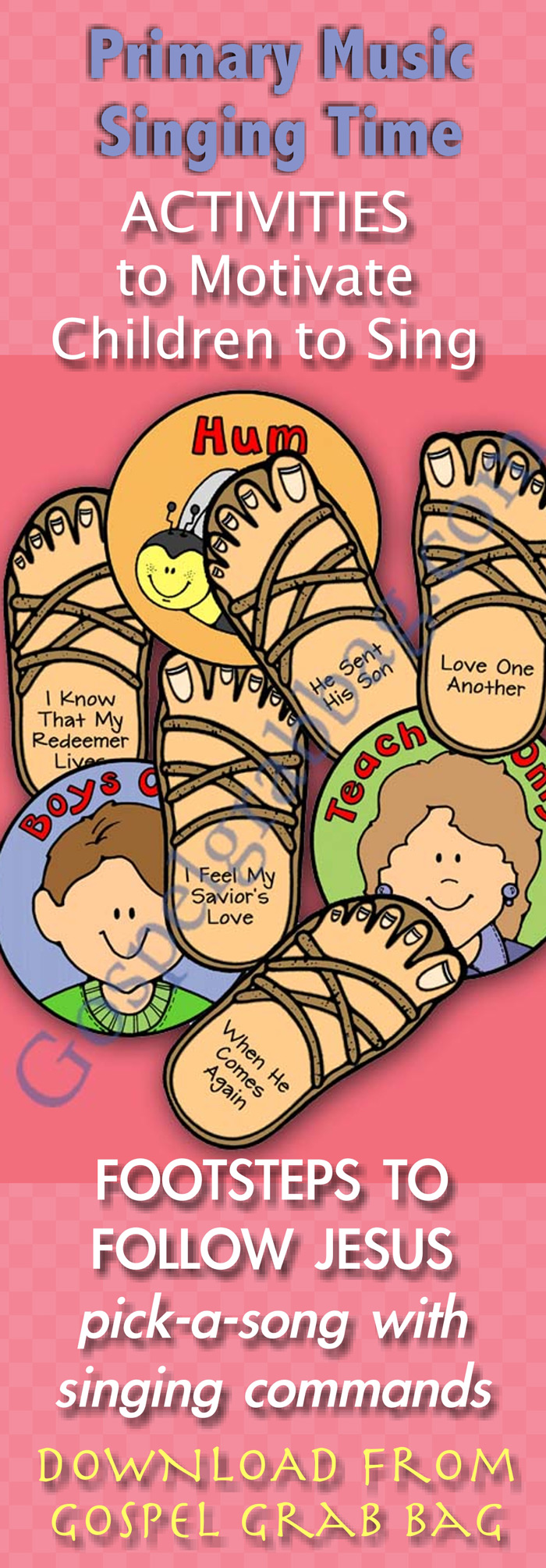 LDS Primary Singing Time, Fun Song Activities, Footsteps to Follow ...