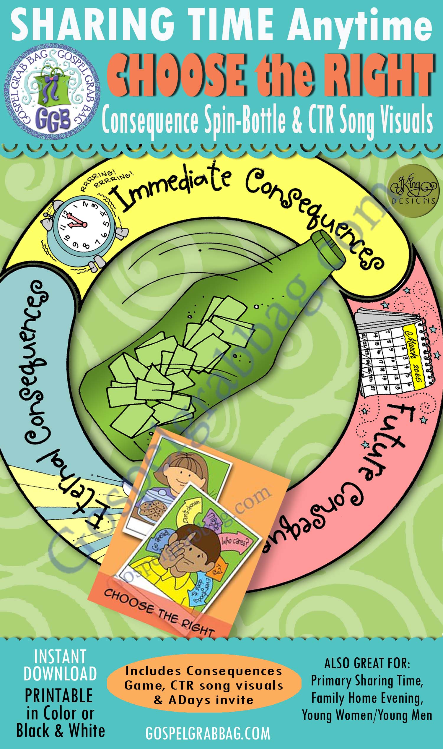 CHOOSE THE RIGHT: LDS Lesson: Choosing a Consequence Spin-the-Bottle ...