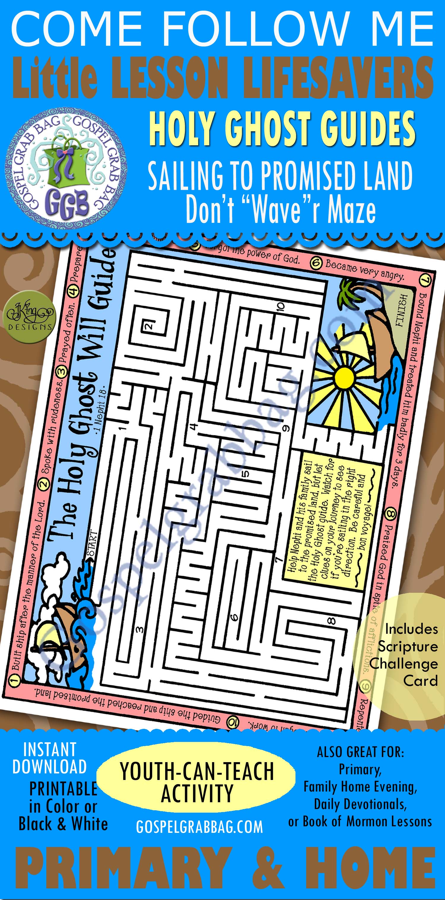 HOLY GHOST Activity: The Holy Ghost Will Guide - Don't "Wave"r MazeHoly ...