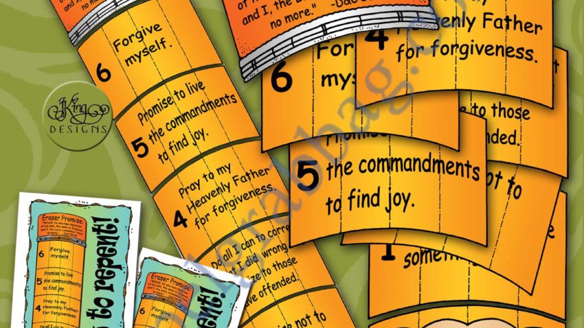 REPENTANCE Activity Eraser Promises Post-and-Present - Gospel Grab Bag