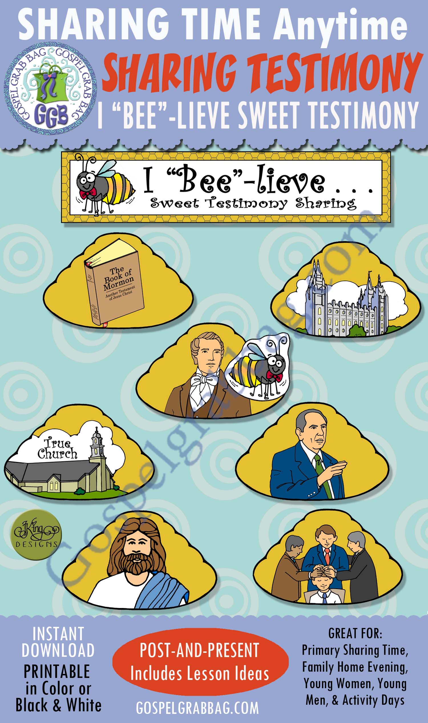 Missionary Work - Testimony: LDS Lesson Activity: I "Bee"-lieve -Sweet ...
