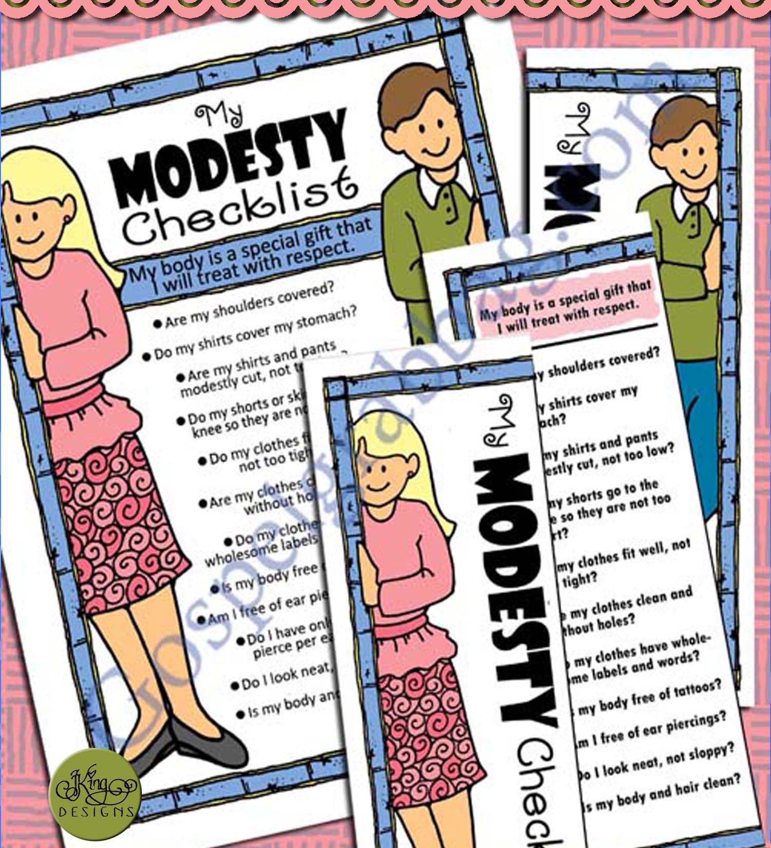 Modesty - My Body Is a Temple: LDS Lesson Activity - My Modesty ...