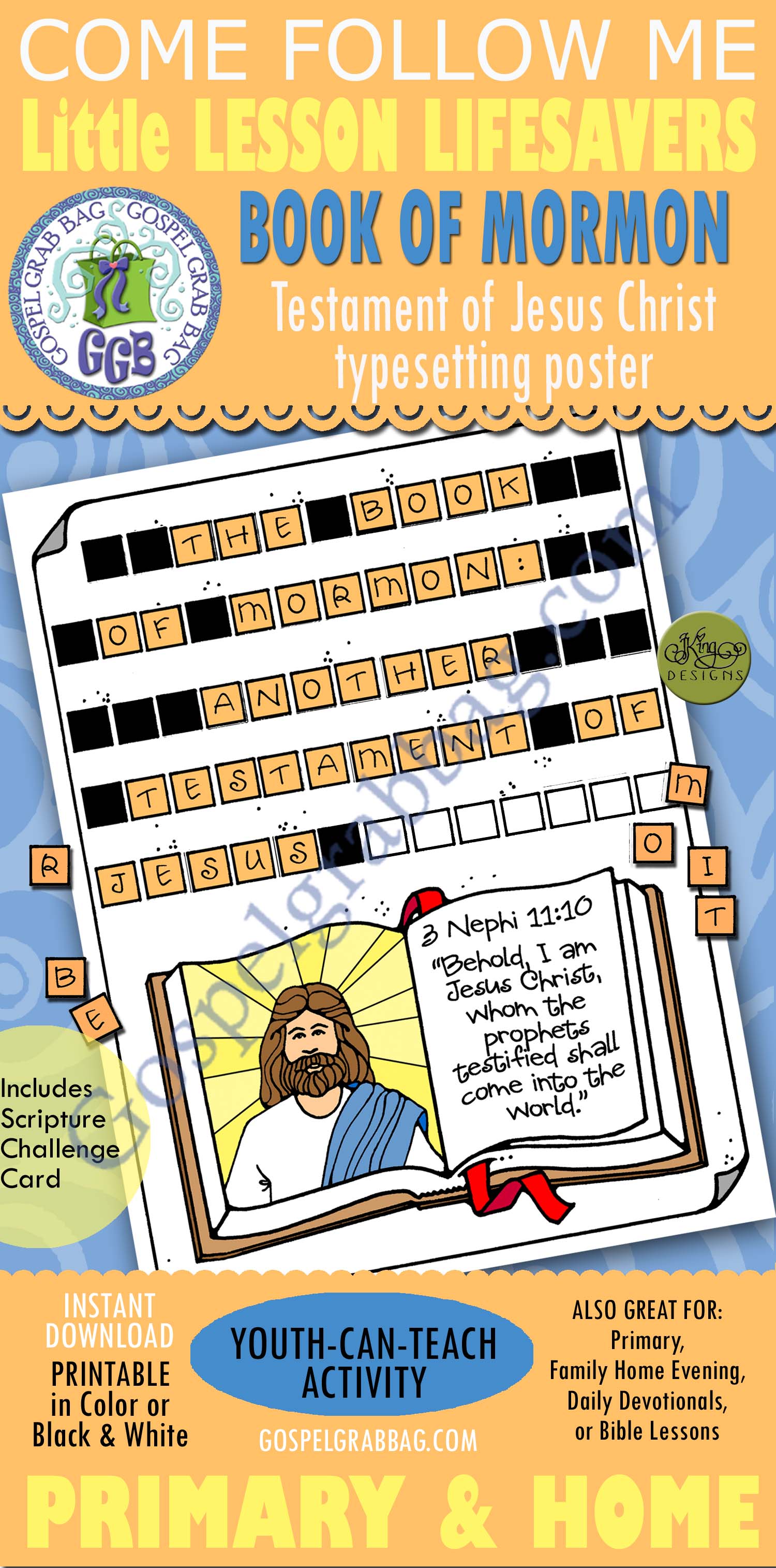 BOOK OF MORMON - Activity: Typesetting Poster – for Doctrine and ...