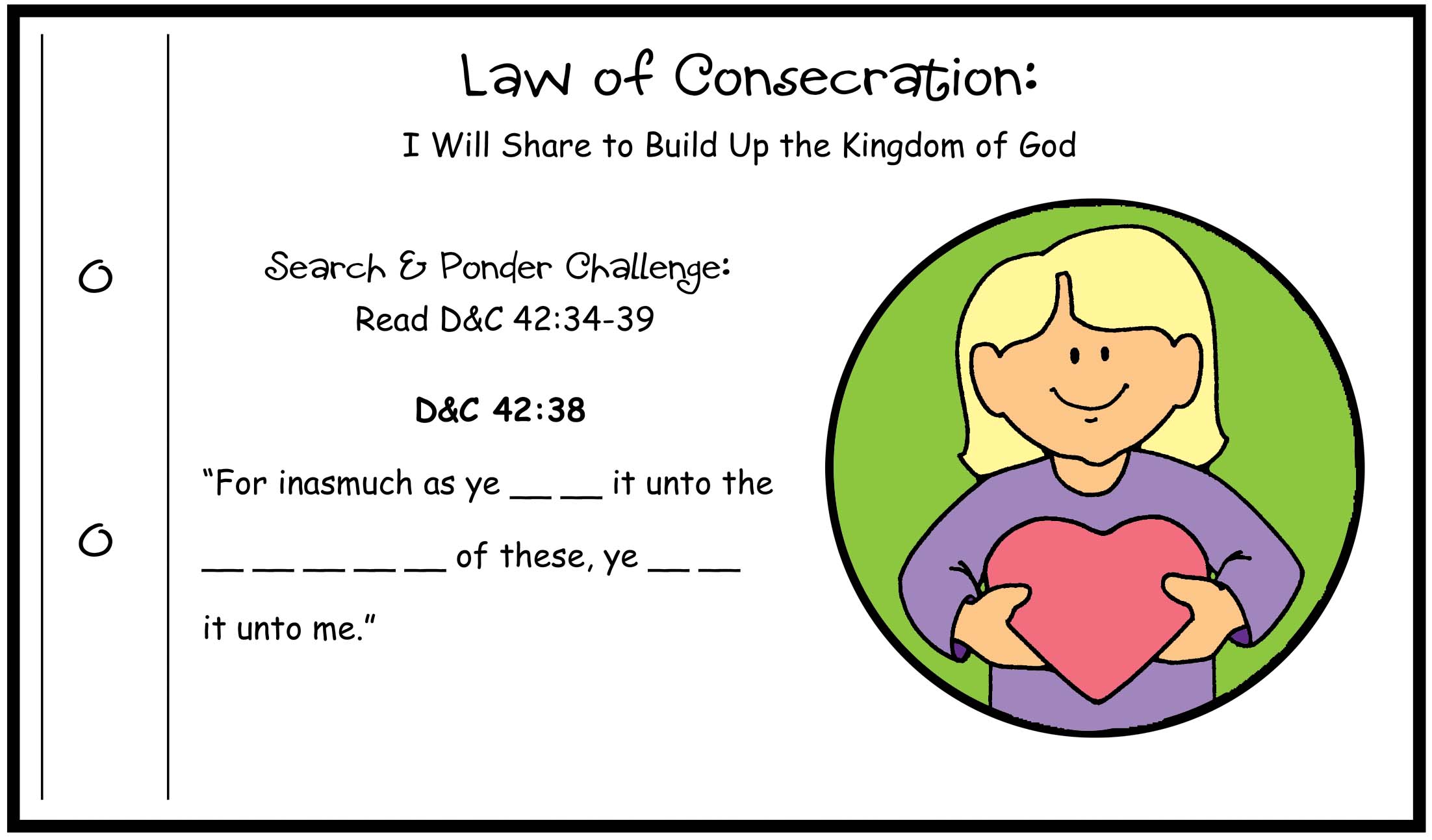 SERVICE (Time, Talents, Means) - Activity: Law of Consecration ...