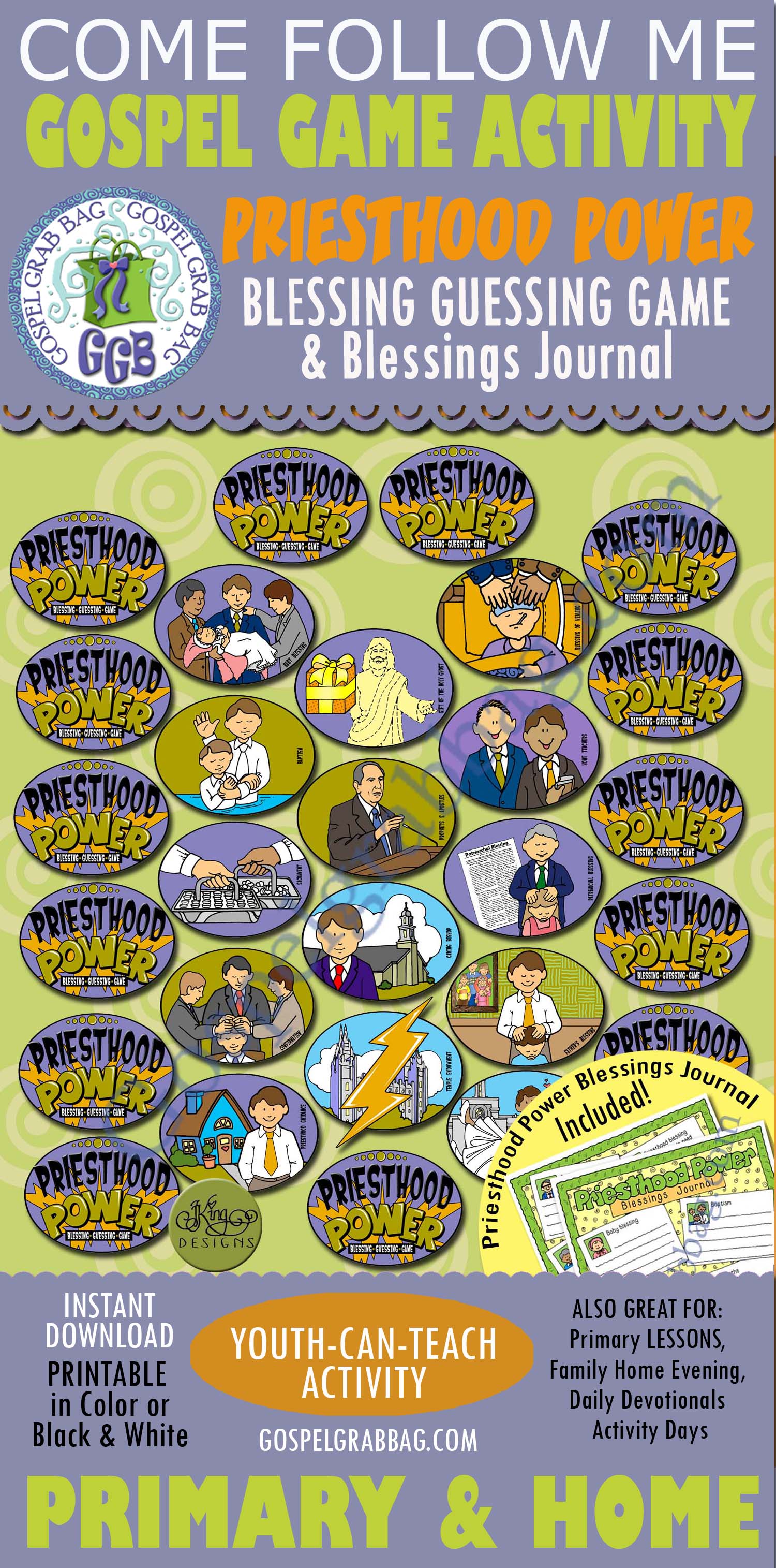 Priesthood Power Blessing Guessing Game ACTIVITY, Primary Sharing Time ...