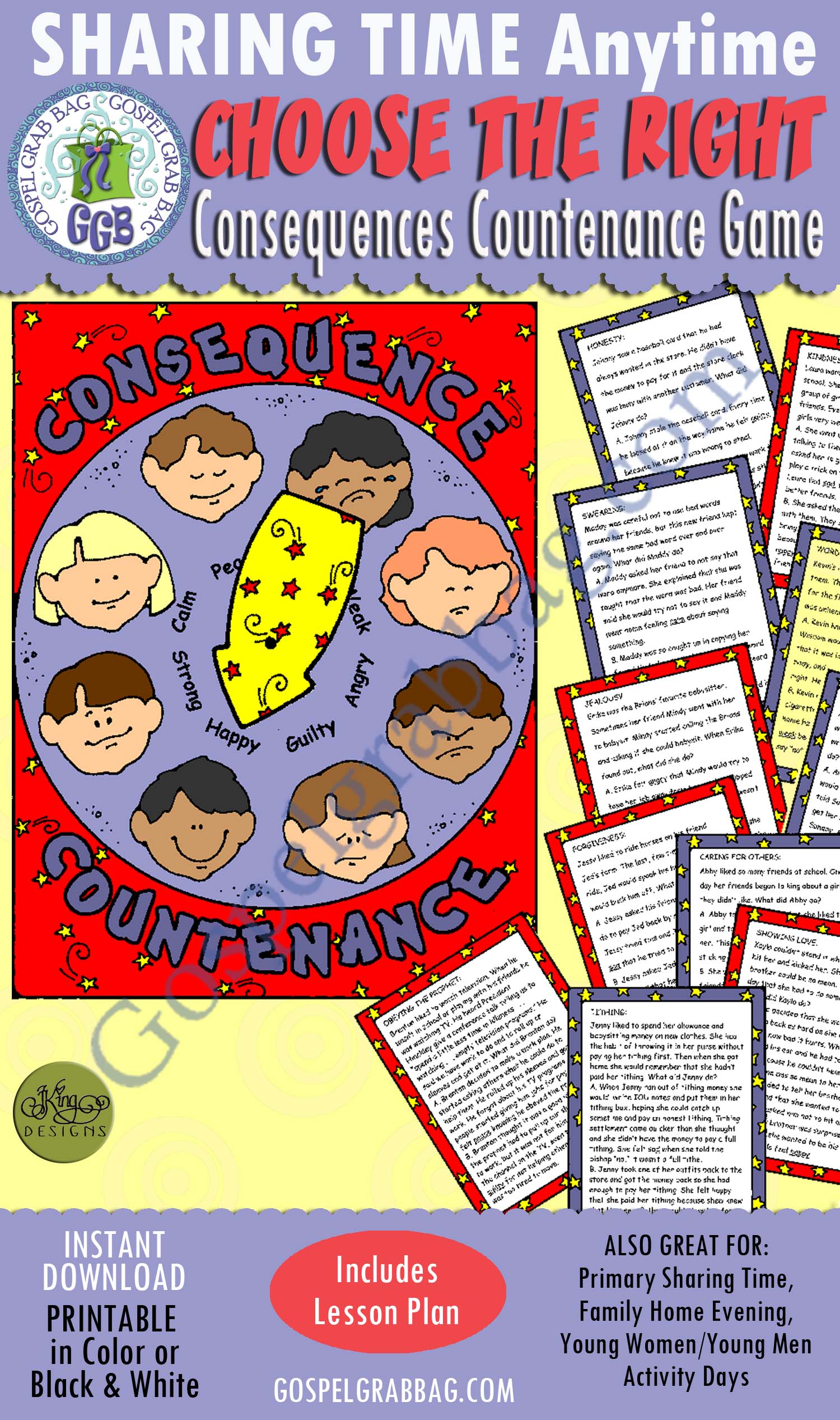 Choices – Consequences – Choose the Right: LDS Lesson Activity – I Am ...