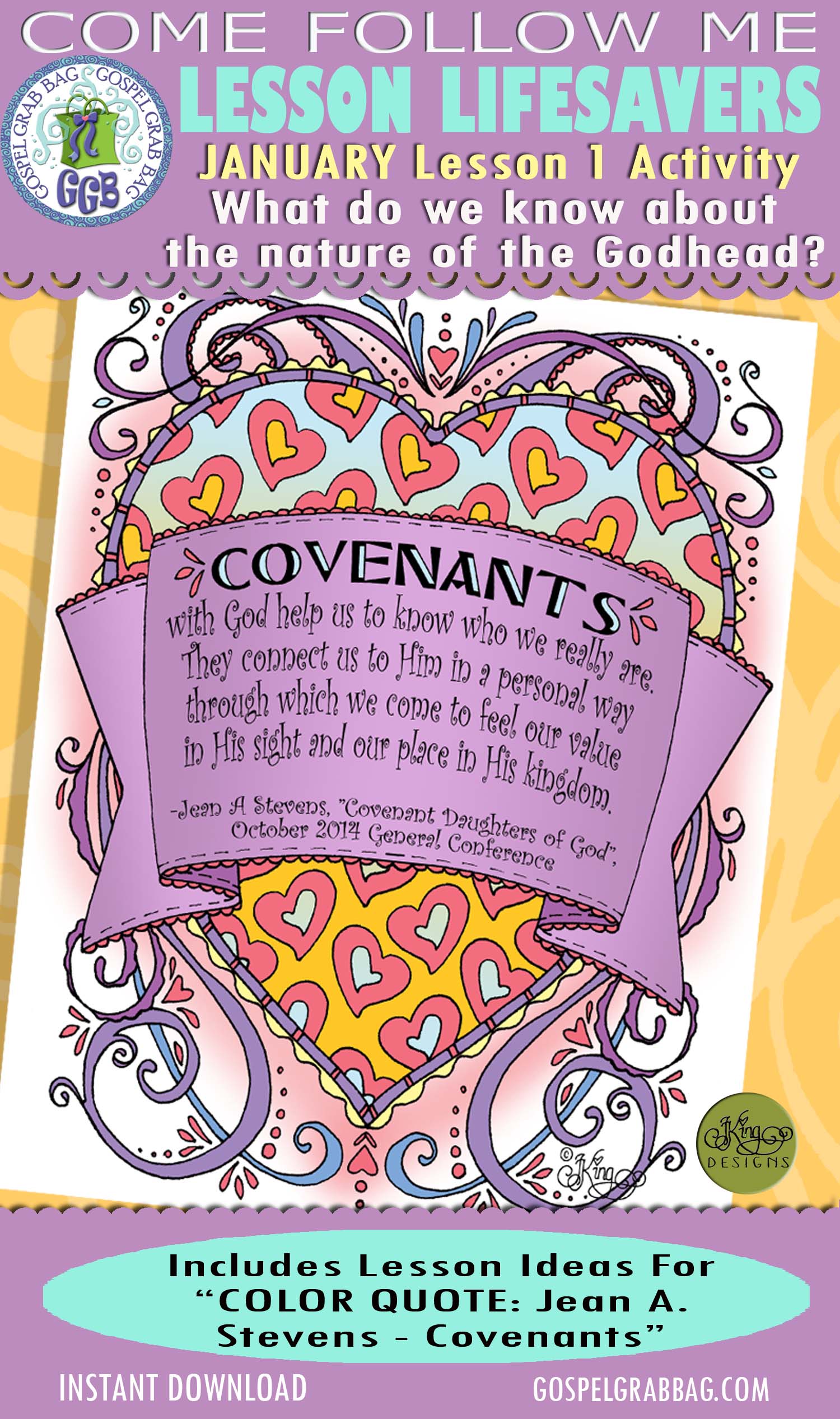 JANUARY Lessons 1-3 “The Godhead” Lesson Activities & Planners – Come ...