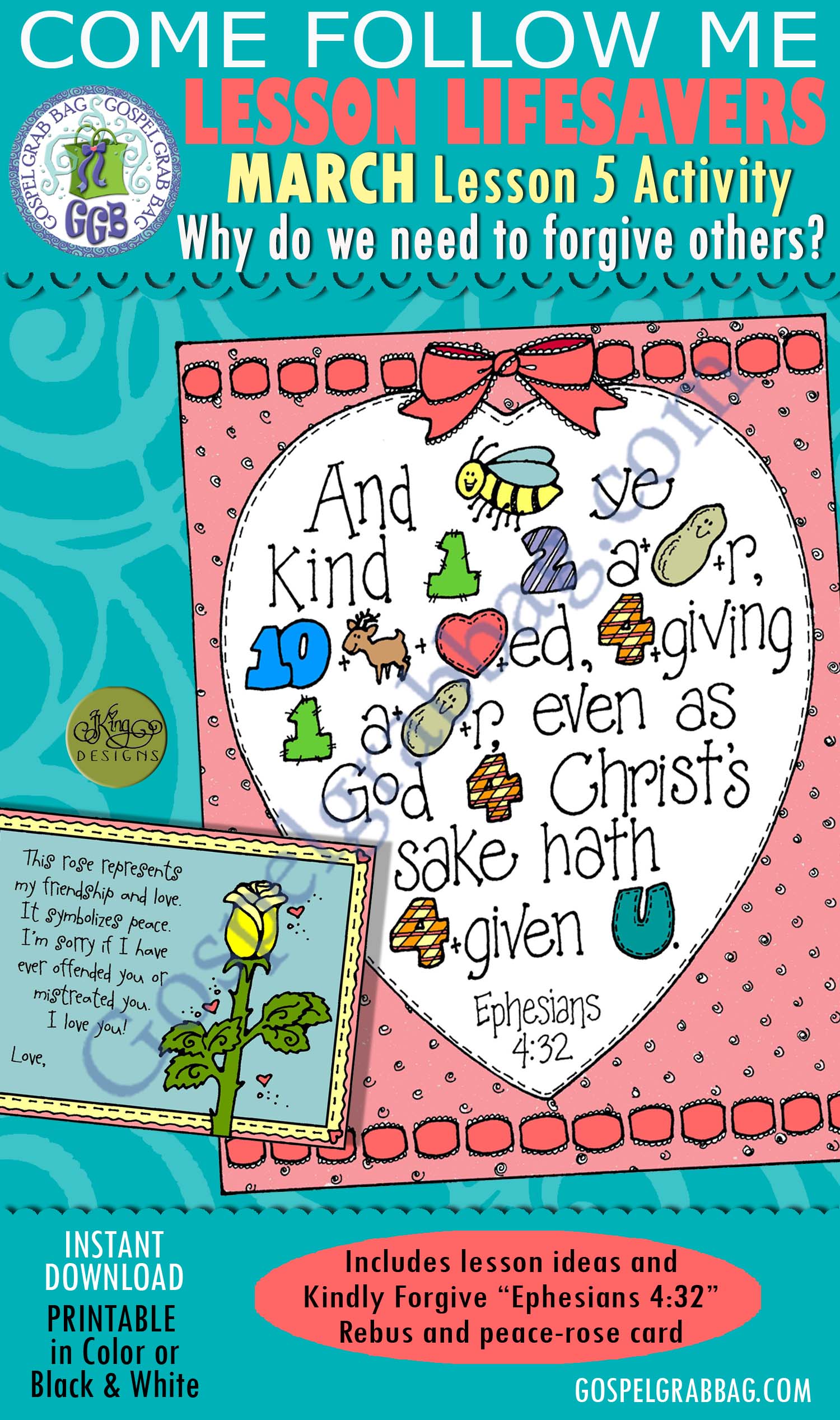 Forgiveness - Kindness - Love LESSON LIFESAVERS Activity: Kindly ...
