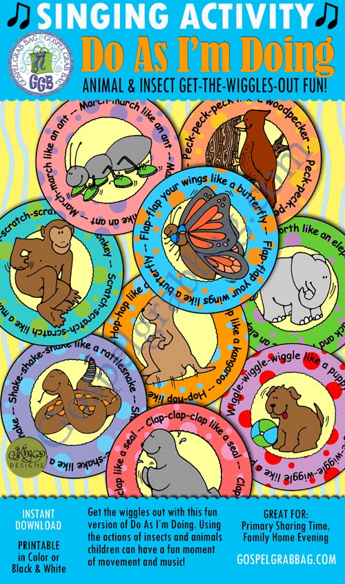 SINGING Activities for MUSIC Time - A-D - Gospel Grab Bag