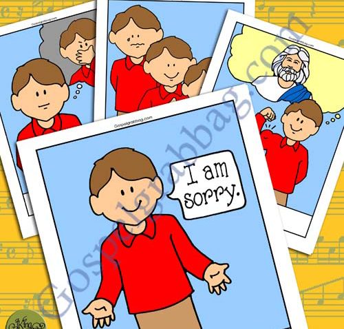 "Repentance" Children's Songbook p. 98, Song Visuals for Primary Music ...