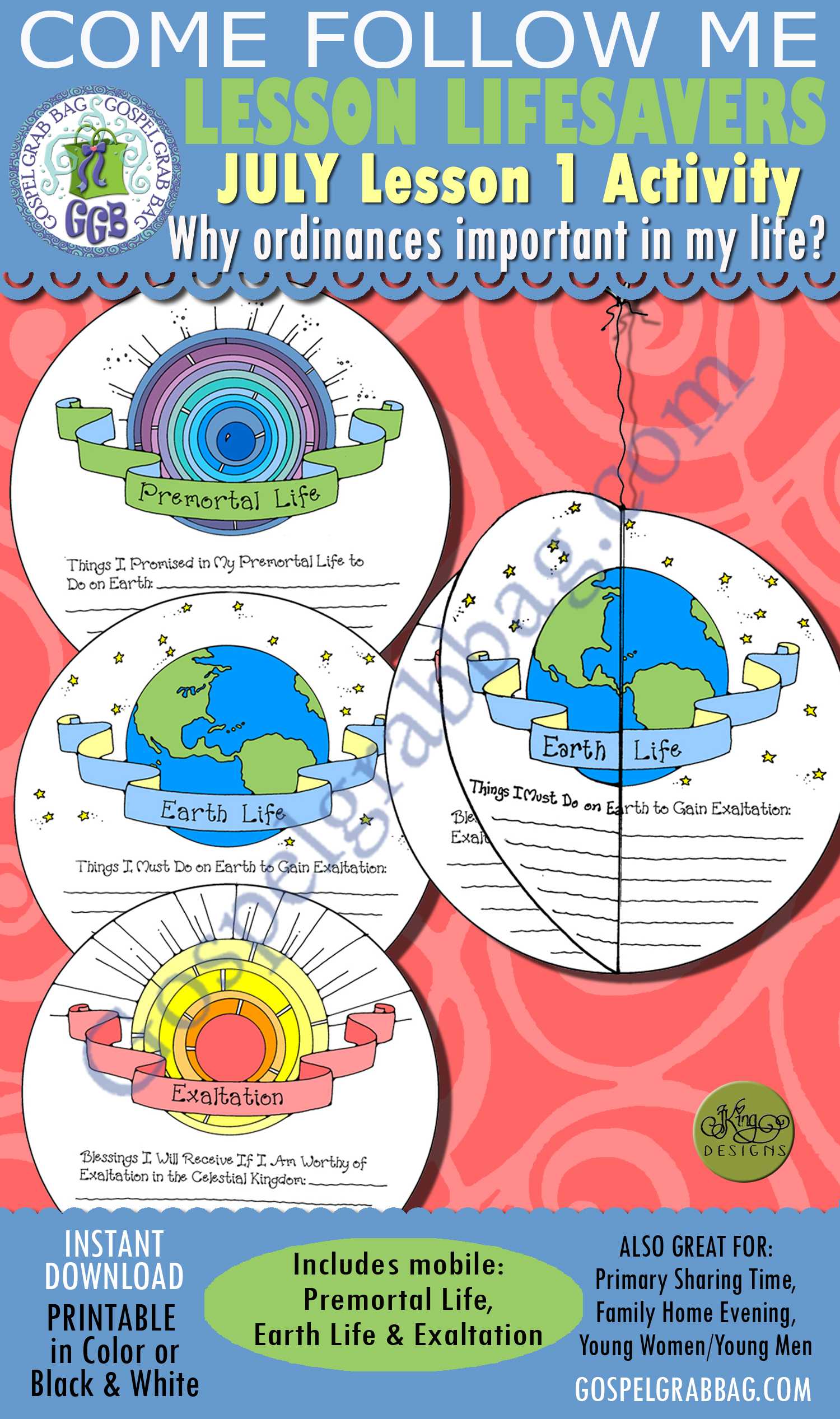 PLAN OF SALVATION: LDS Lesson Activity - Earn the Gift of Eternal Life ...