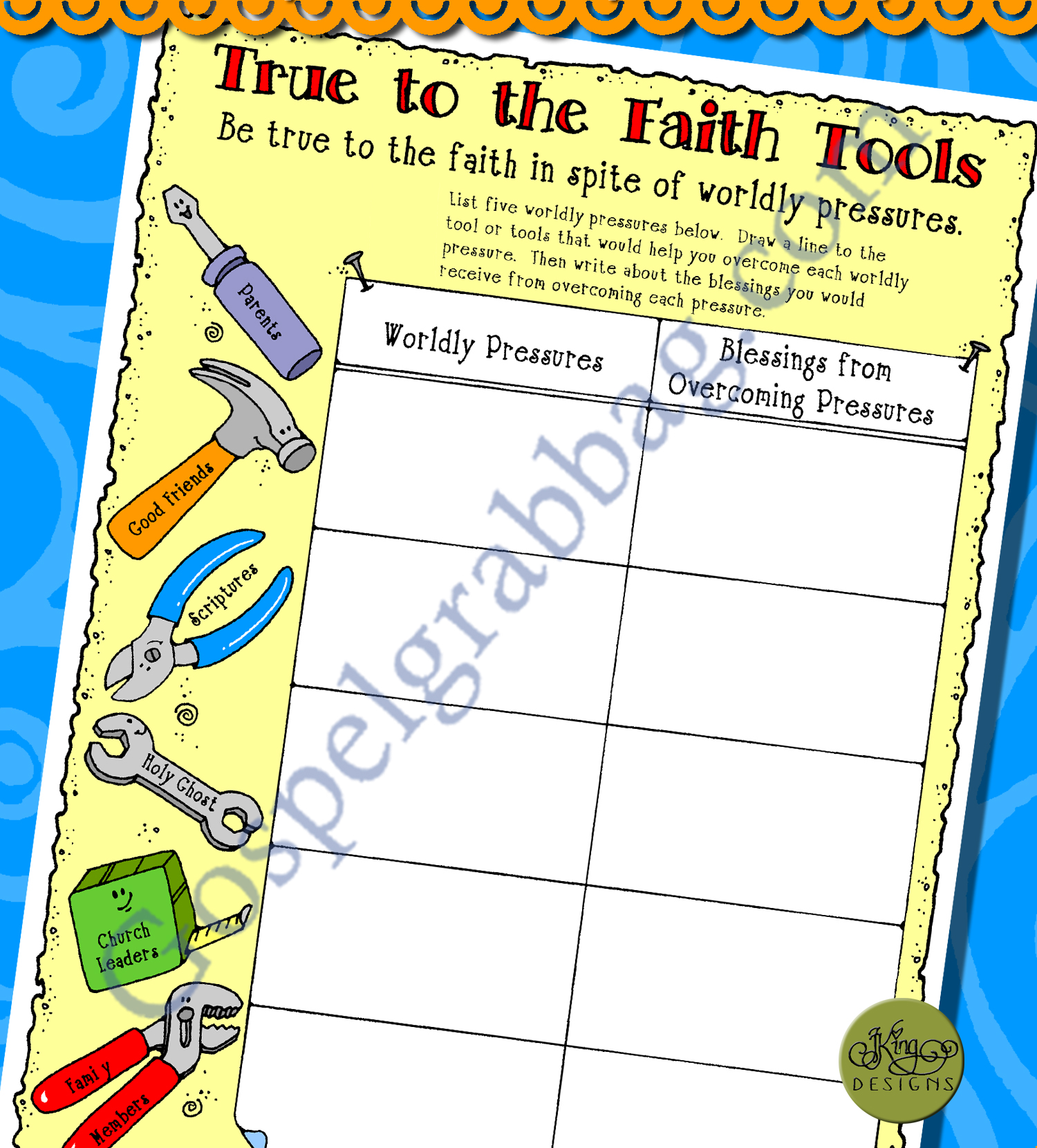 COVENANTS - CHOICES: Truth to the Faith Tools crossmatch - Gospel Grab Bag