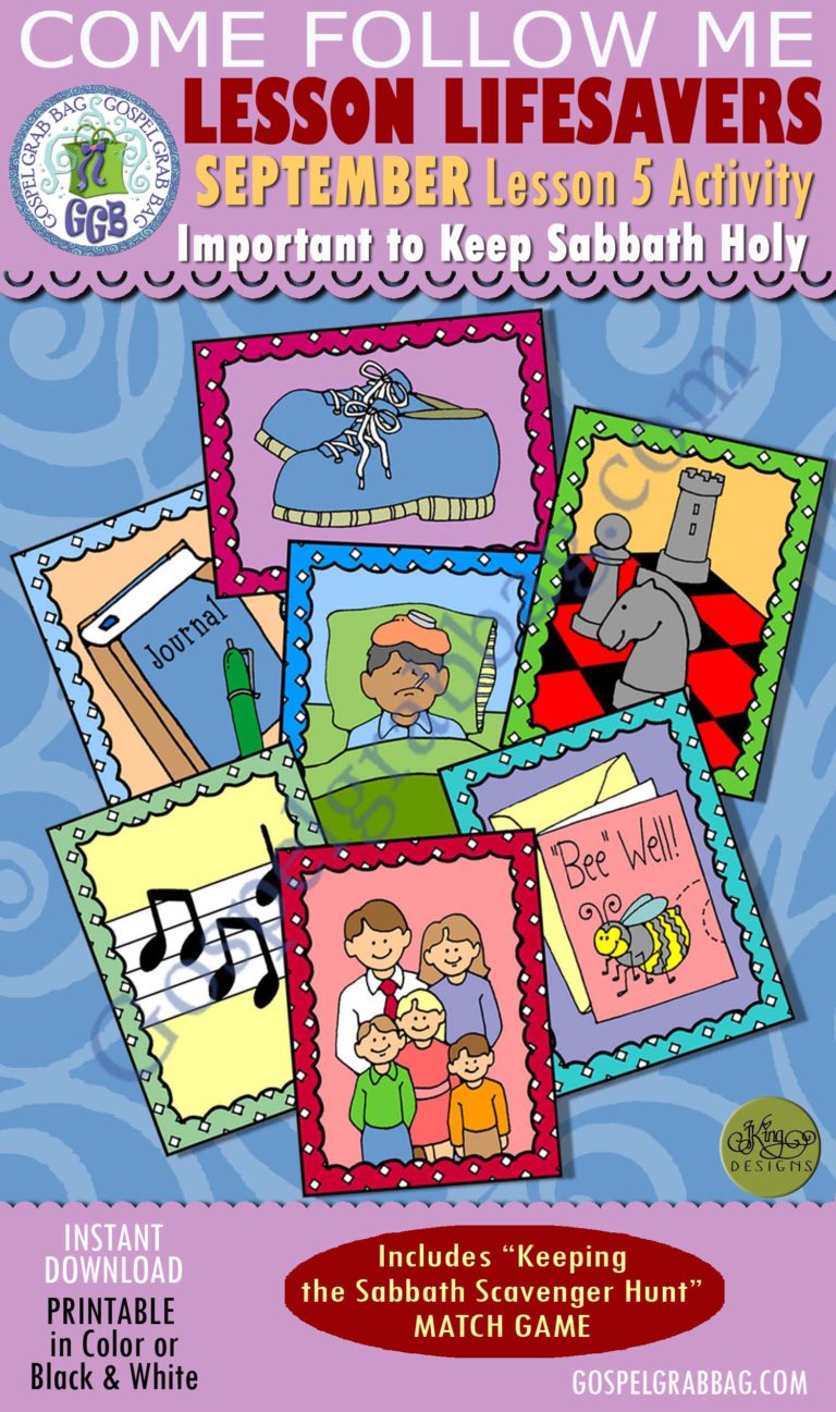 Sabbath Day: LDS Lesson Activity: Keeping the Sabbath - Scavenger Hunt ...