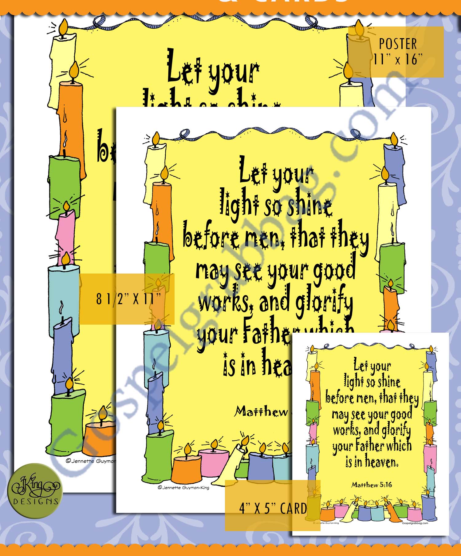 Matthew 5:16 Let Your Light Shine - scripture posters and cards ...