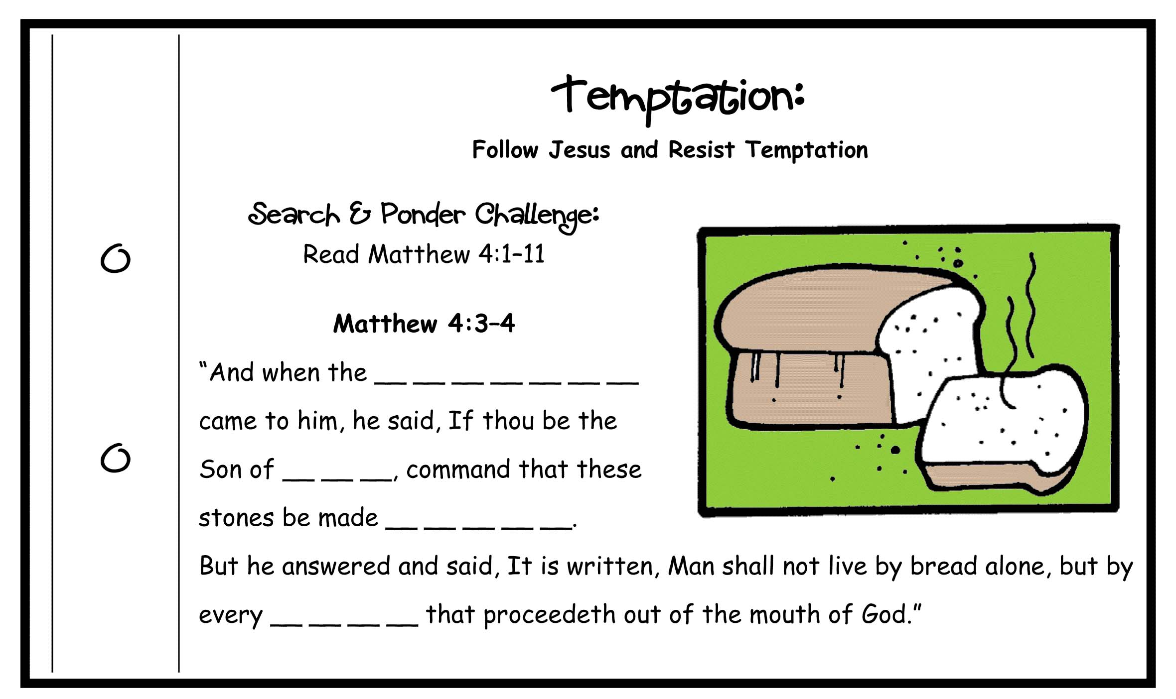 TEMPTATION - CHOOSE THE RIGHT Activity: "I Have a Strong Spirit! I Can ...