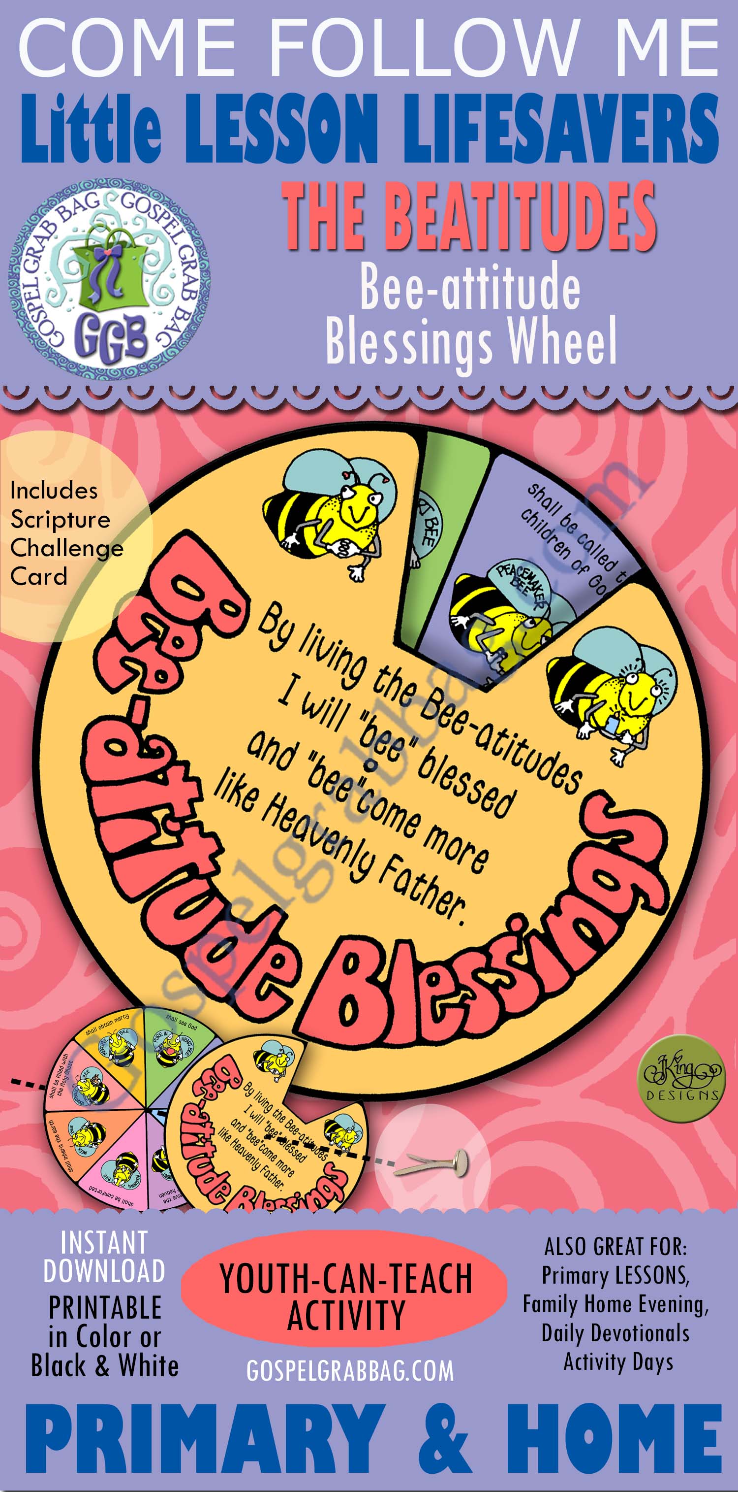 Beatitudes - Happiness - Little LESSON LIFESAVER Activity: "Bee ...