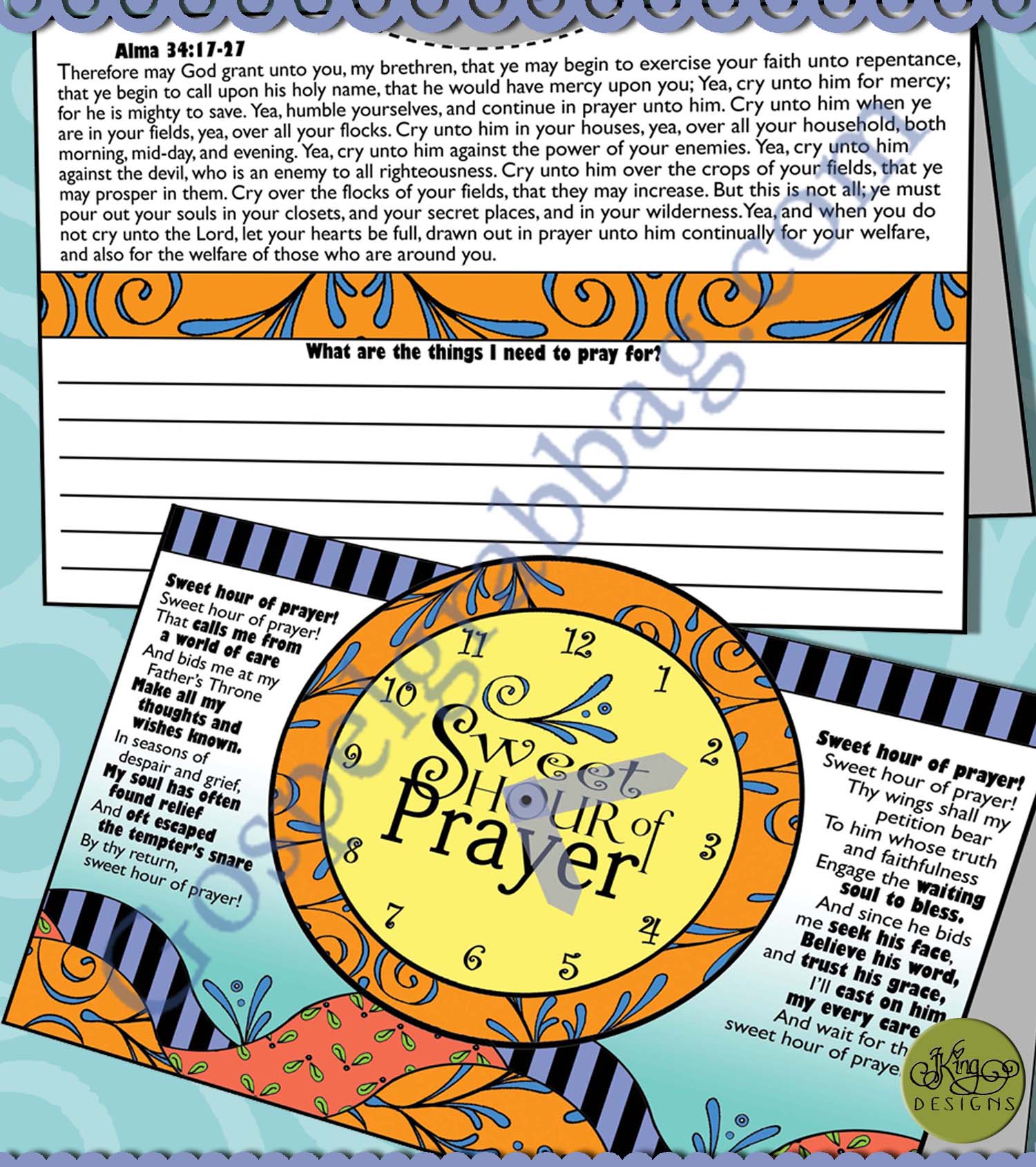 PRAYER Lesson Lifesaver Activity: Sweet Hour of Prayer tent-card ...