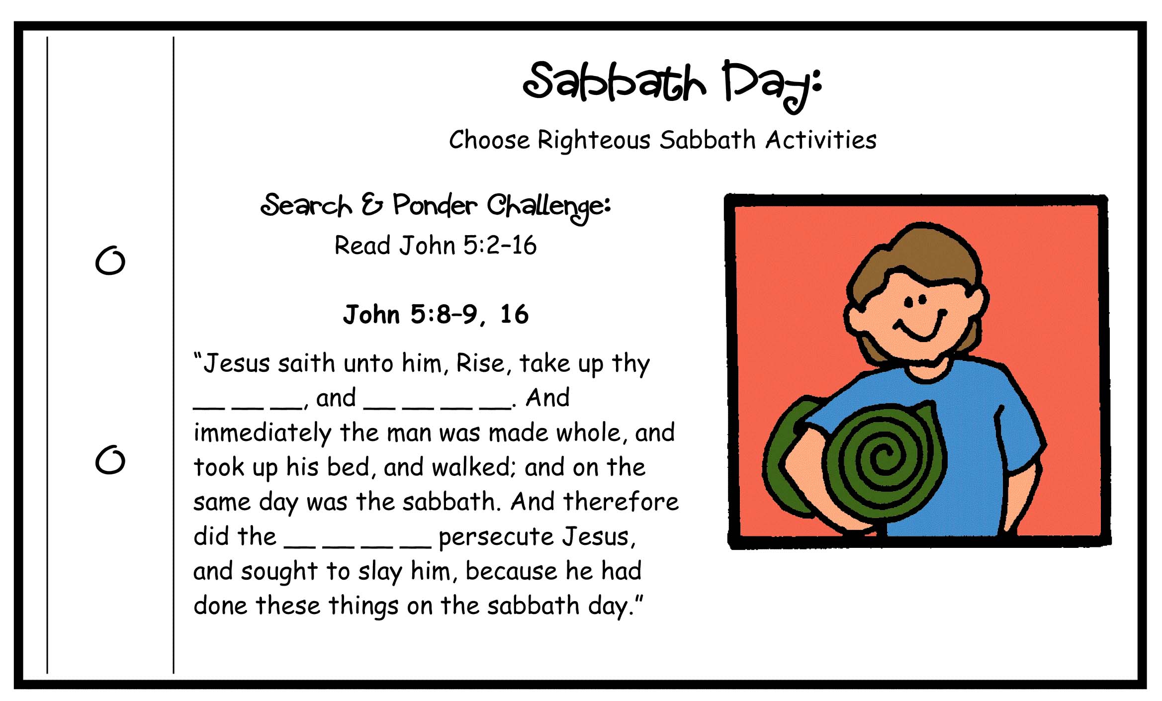 SABBATH Activity: Choosing Righteous Sabbath Activities - Sabbath ...