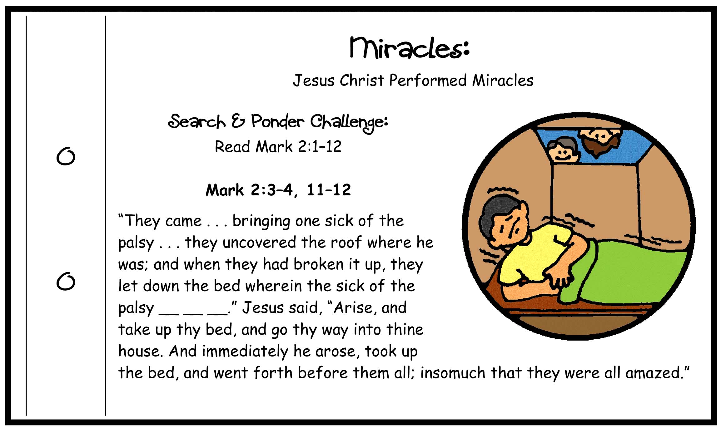MIRACLES OF JESUS Activity: Three Miracles Picture Poster for Come ...
