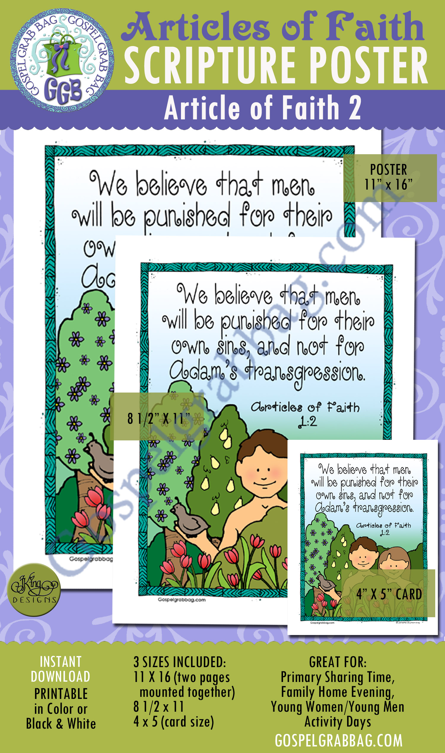 Repentance - Choices - Accountability: Scripture Poster, Articles of ...