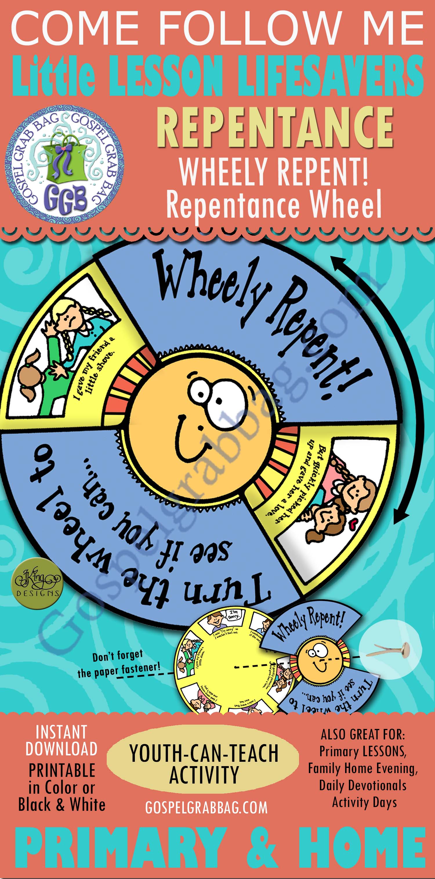 REPENTANCE Activity Wheely Repent! (Repentance Wheel) COME FOLLOW ME ...