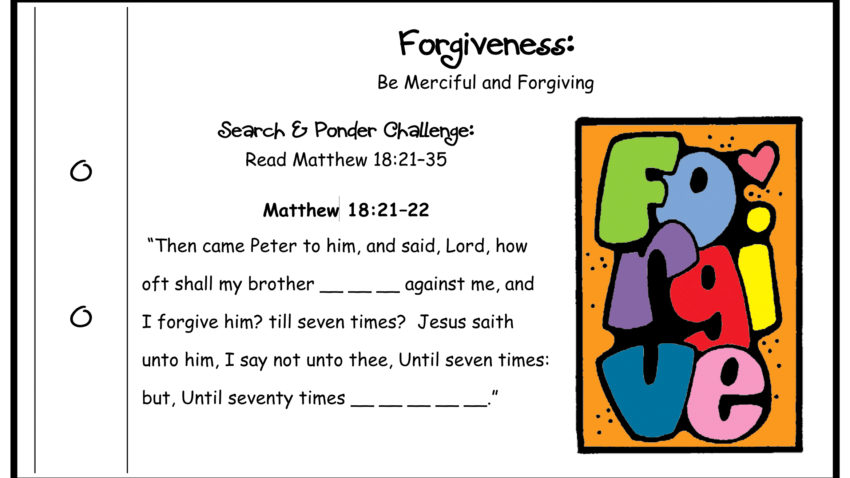 FORGIVENESS Scripture Challenge Matthew 18:21-22 - Gospel Grab Bag