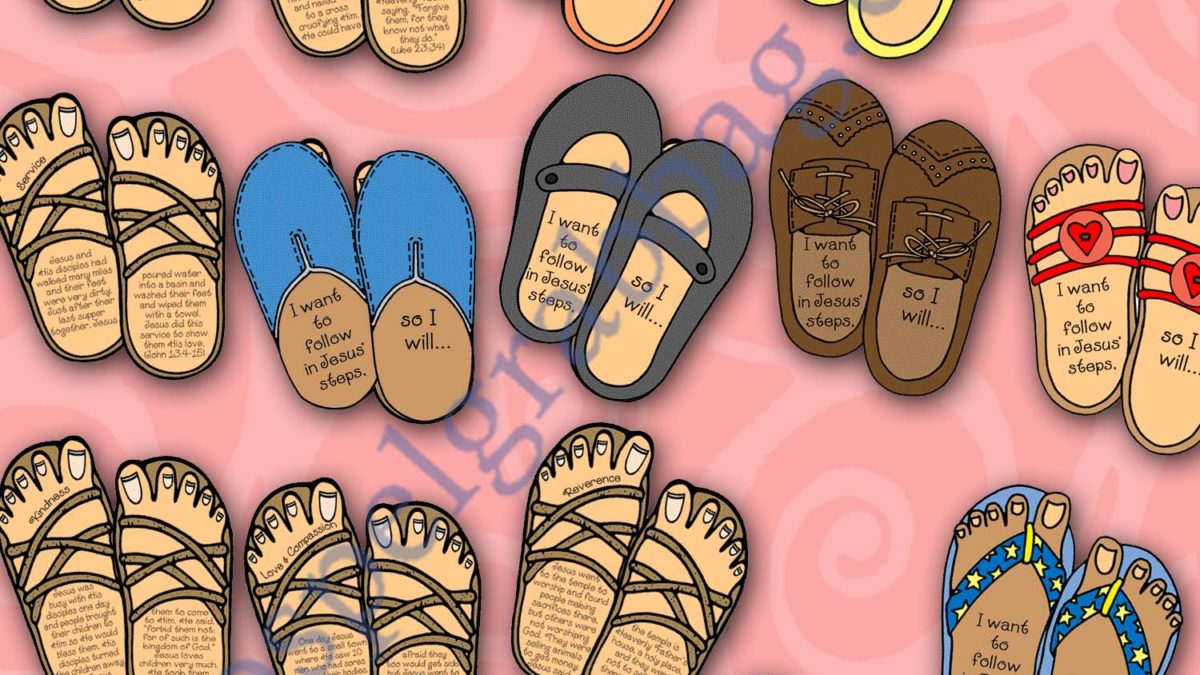 Following In Jesus' Footsteps Worksheets