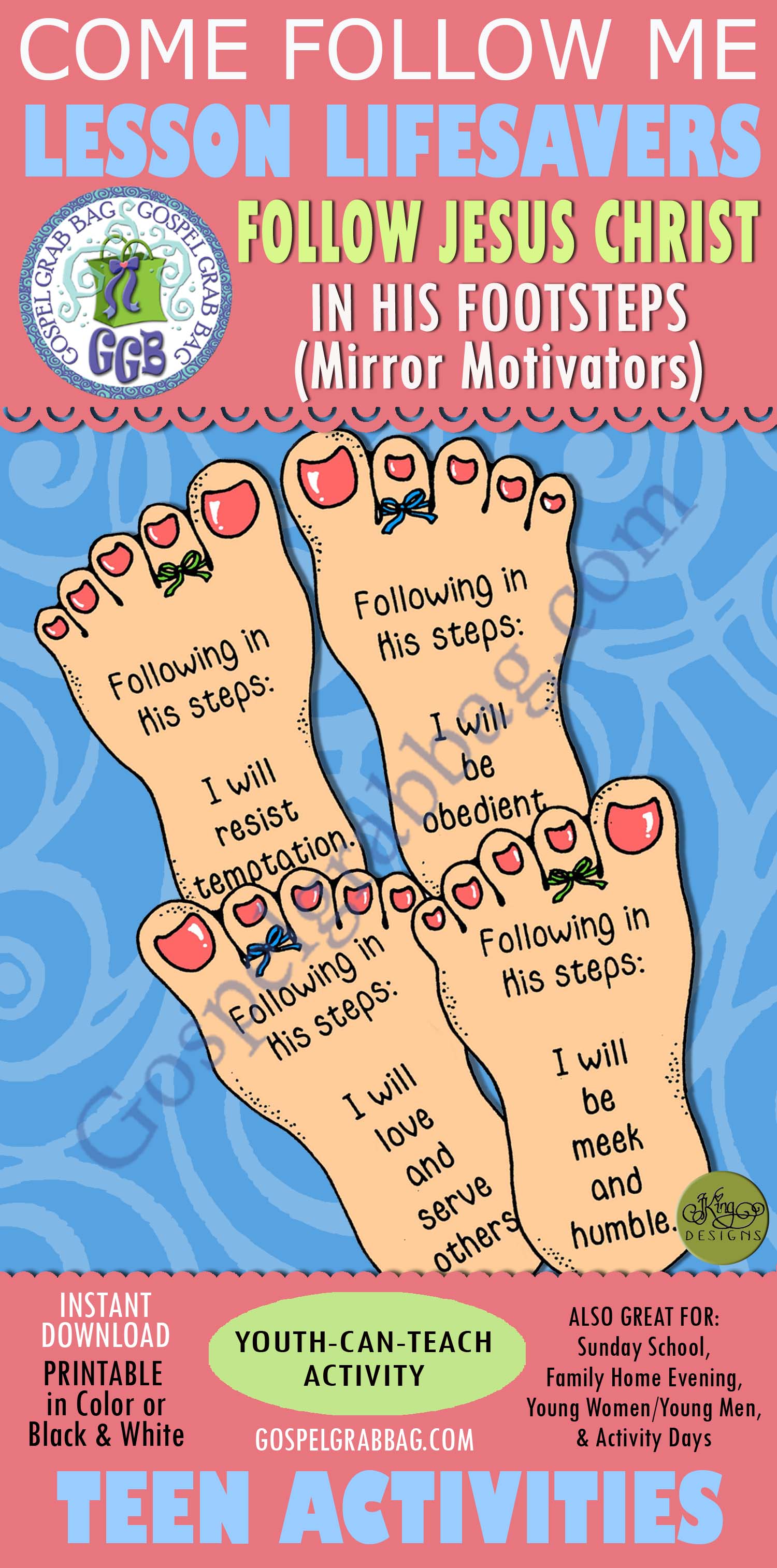 COMMANDMENTS - Follow Jesus: LDS Lesson Activity - In His Footsteps ...