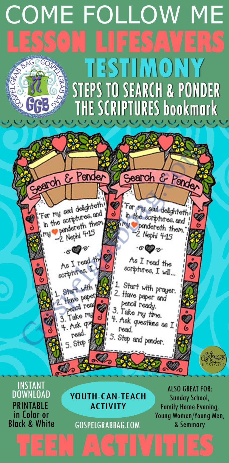 Song Visuals – “Search, Ponder, and Pray”: LDS Primary Singing Time ...