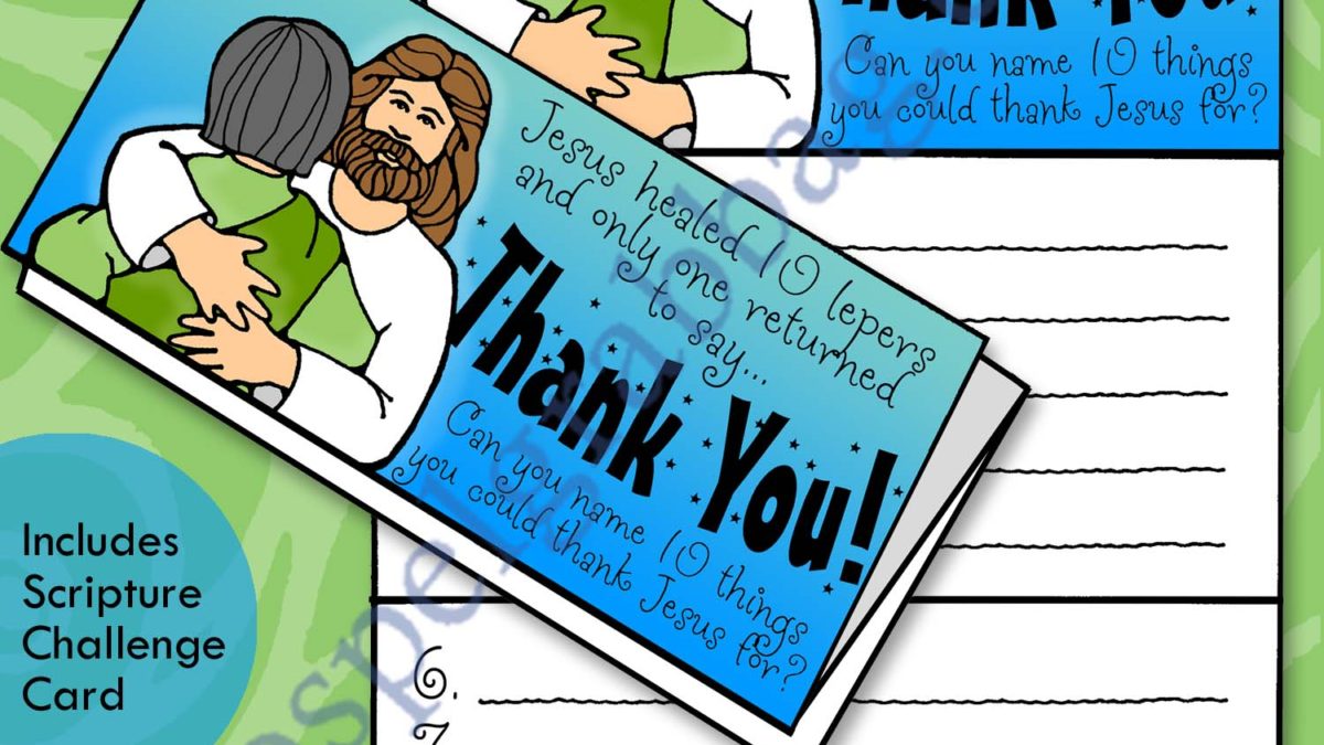 THANK JESUS Activity: Jesus Thank You card - Gospel Grab Bag