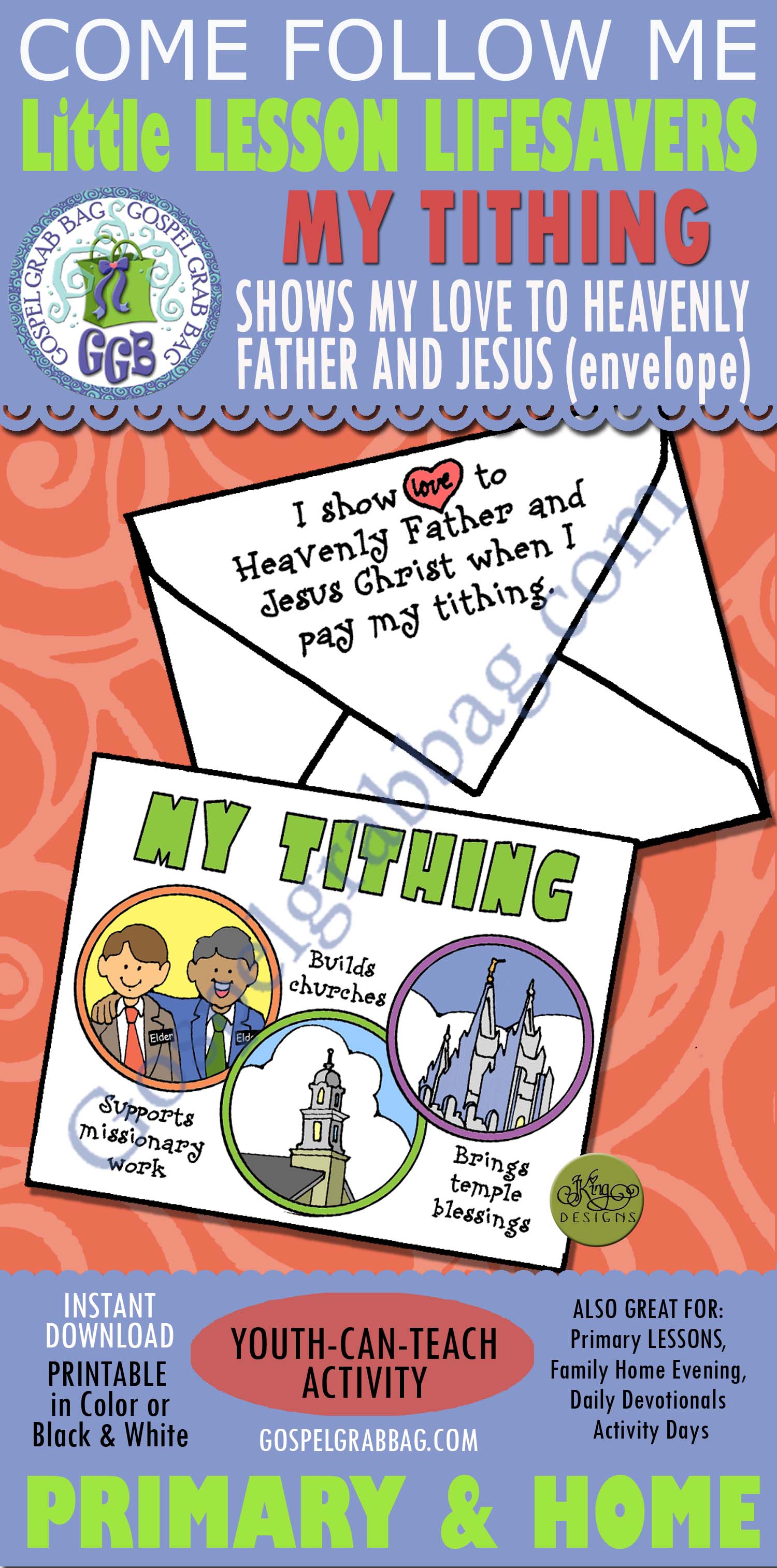 TITHING Little Lesson Lifesaver Activity: I show my love to Heavenly ...