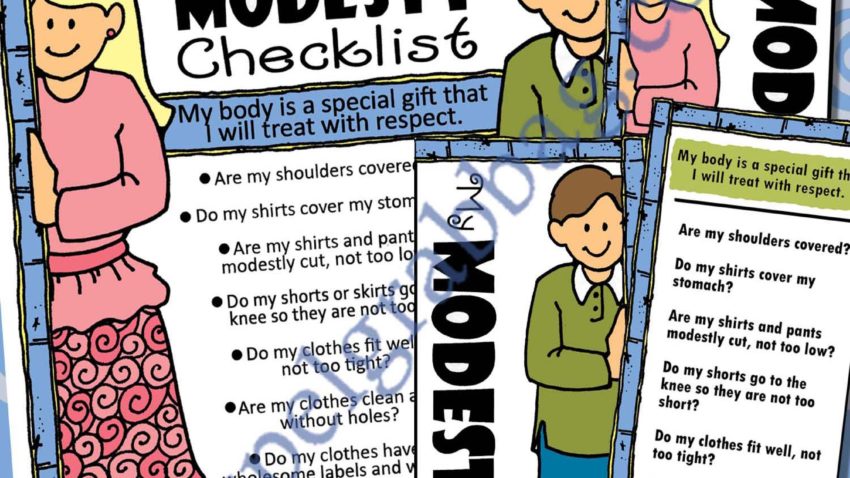 MODEST DRESS Activity: Modesty Checklist - Gospel Grab Bag