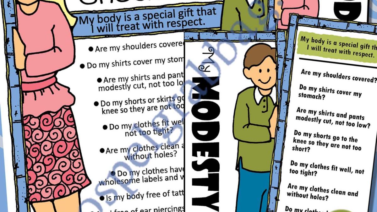 MODEST DRESS Activity: Modesty Checklist - Gospel Grab Bag