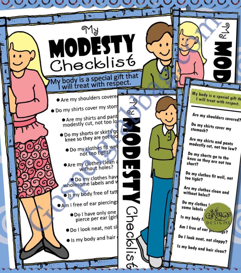 Modesty - My Body Is a Temple: LDS Lesson Activity - My Modesty ...