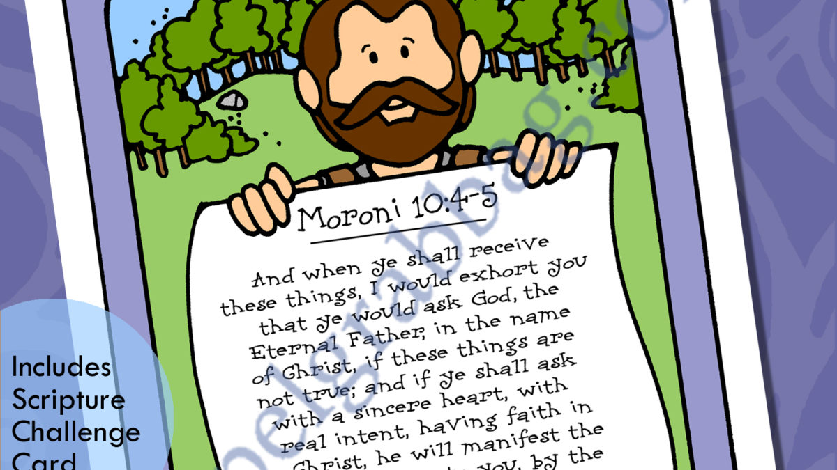 BOOK OF MORMON Promise Poster - Moroni 10:4-5 bitesize memorize ...