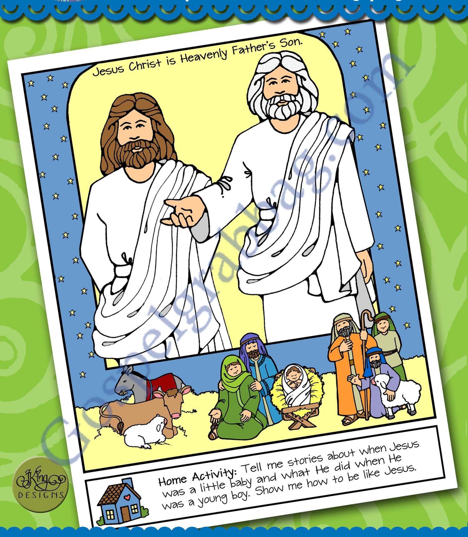 BIRTH OF JESUS CHRIST Activity: Primary Lesson Helps, Sunbeam Lesson 5 ...