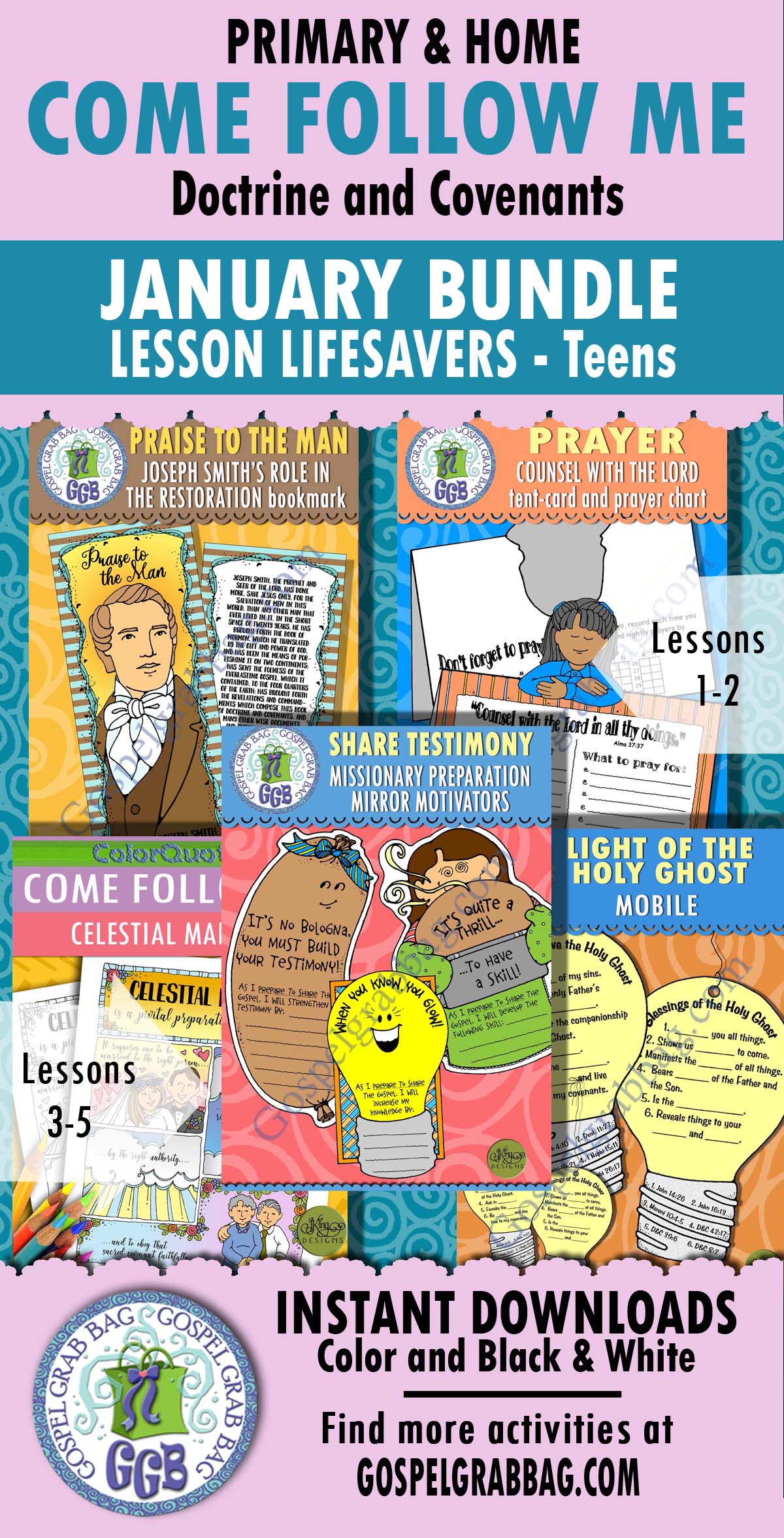 JANUARY Bundle Save $ 2021 Come Follow Me DOCTRINE AND COVENANTS (D&C 1 ...