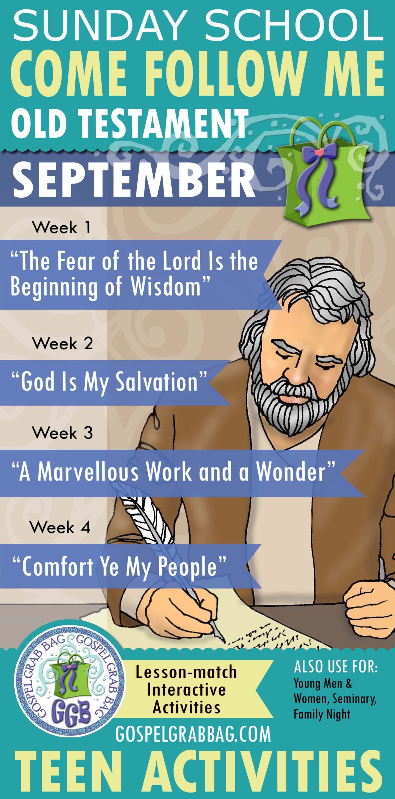 SUNDAY SCHOOL (teen) Interactive Activities – SEPTEMBER (weeks 1-4 ...